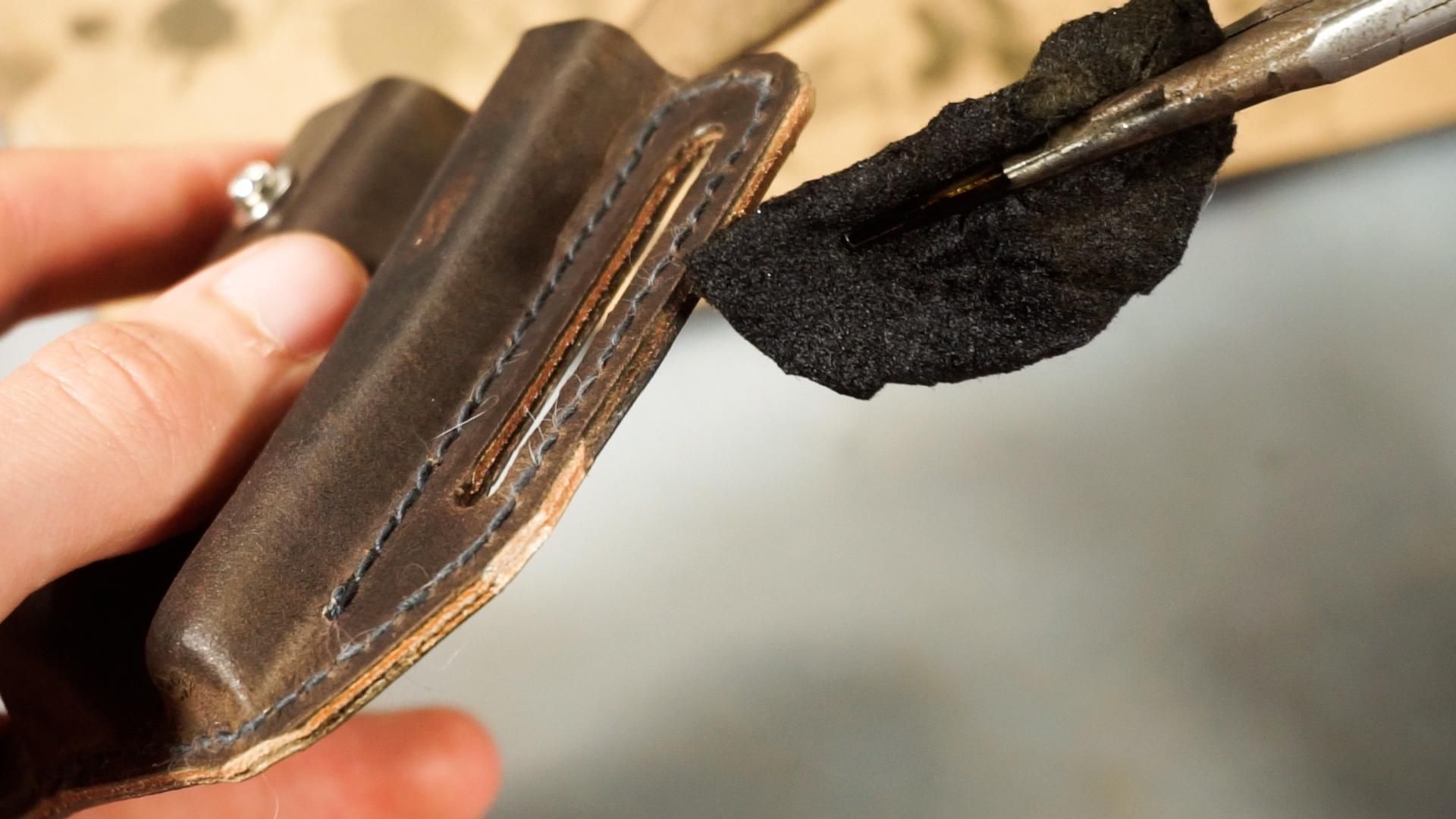 Wet Molded EDC Leather Sheath for a Swiss Army Knife and a Flashlight ...