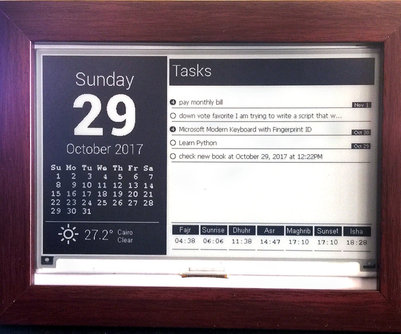 Task List - Using Raspberry Pi and 7.5" E-paper Display : 4 Steps (with Pictures) - Instructables