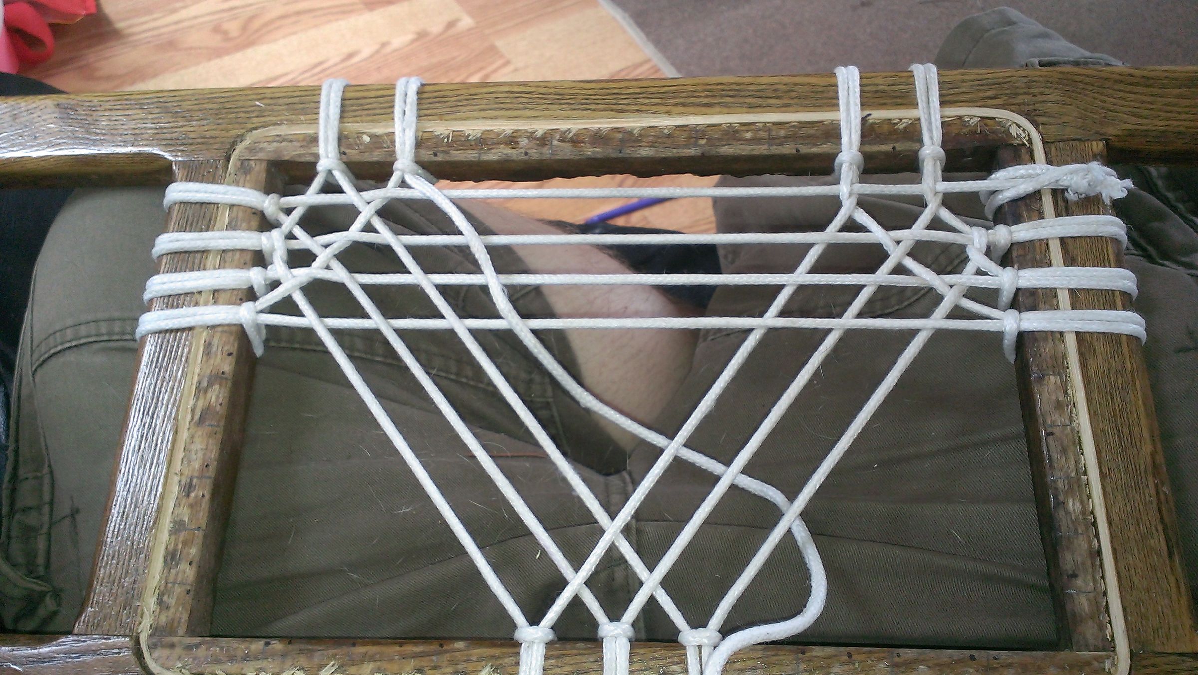$5 Canoe Seat Repair/Snowshoe Weave : 5 Steps (with Pictures ...