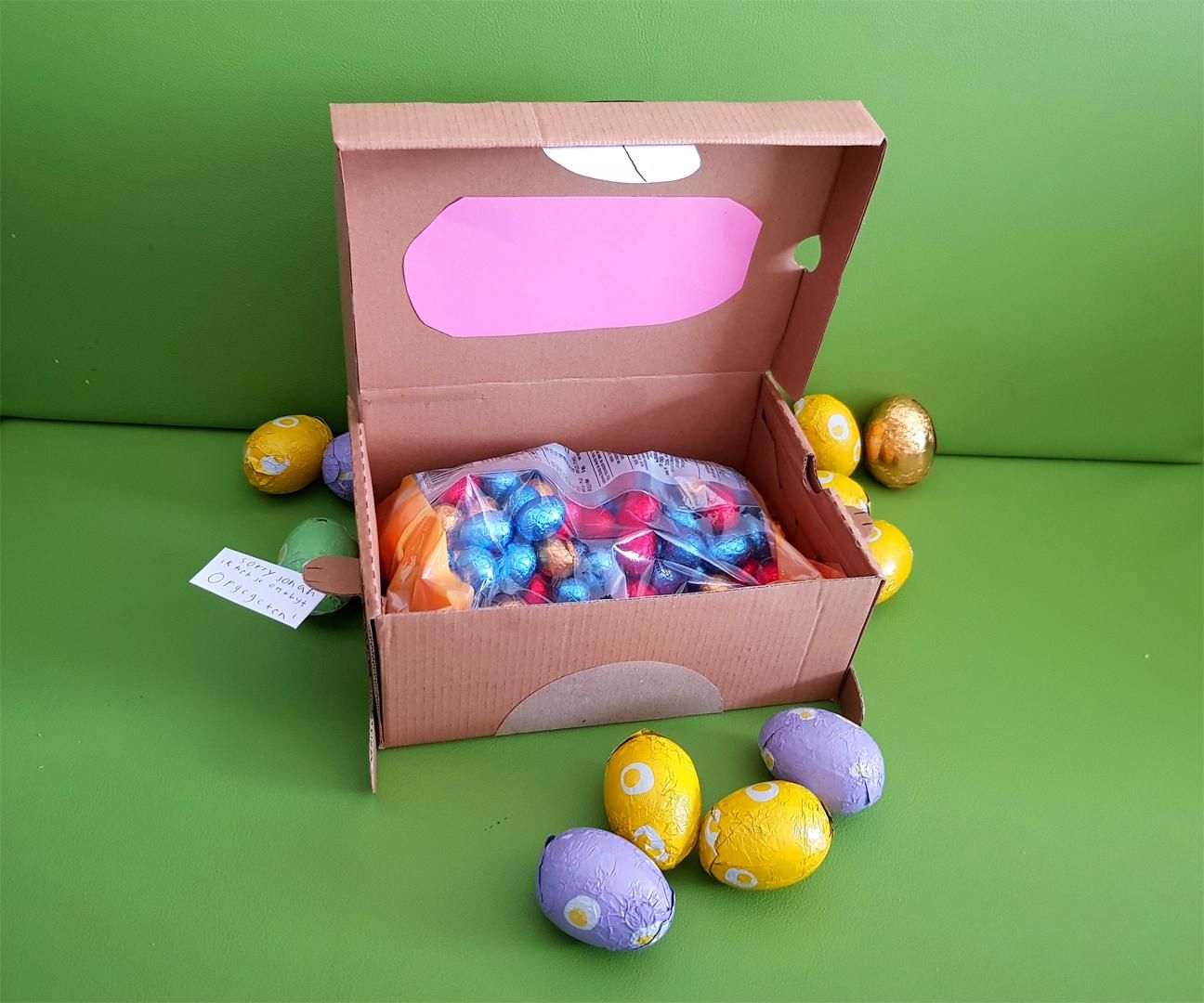 Shoebox Easter Bunny (breakfast / Gift Package) : 5 Steps (with ...