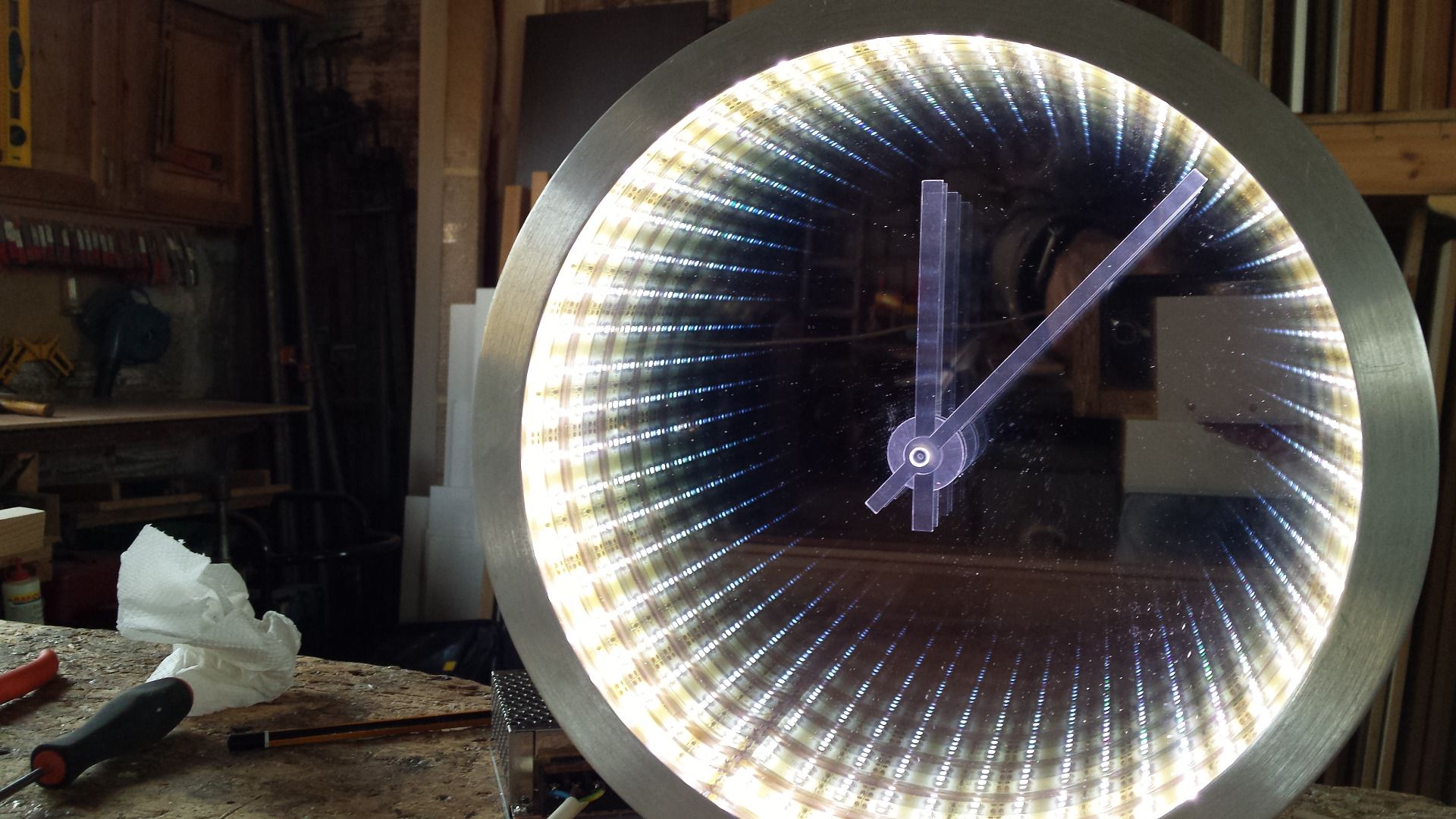 Infinity Mirror Clock Making : 5 Steps (with Pictures) - Instructables