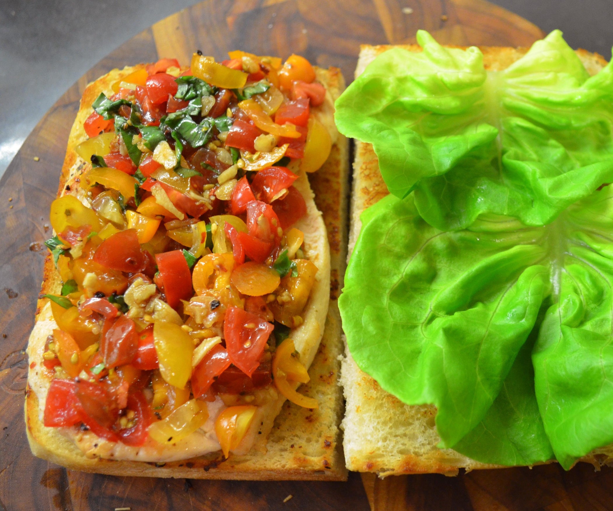 Sandwich: Chicken & Bruschetta on Focaccia : 5 Steps (with Pictures ...