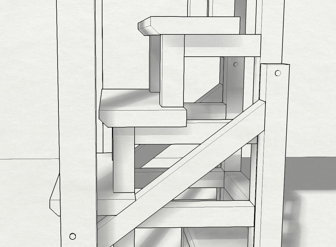 Pull Out Stairs Mechanism