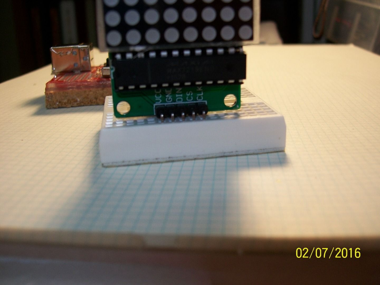 V-USB ATtiny85 Project Board and an 8x8 Red LED Matrix Display : 10 ...