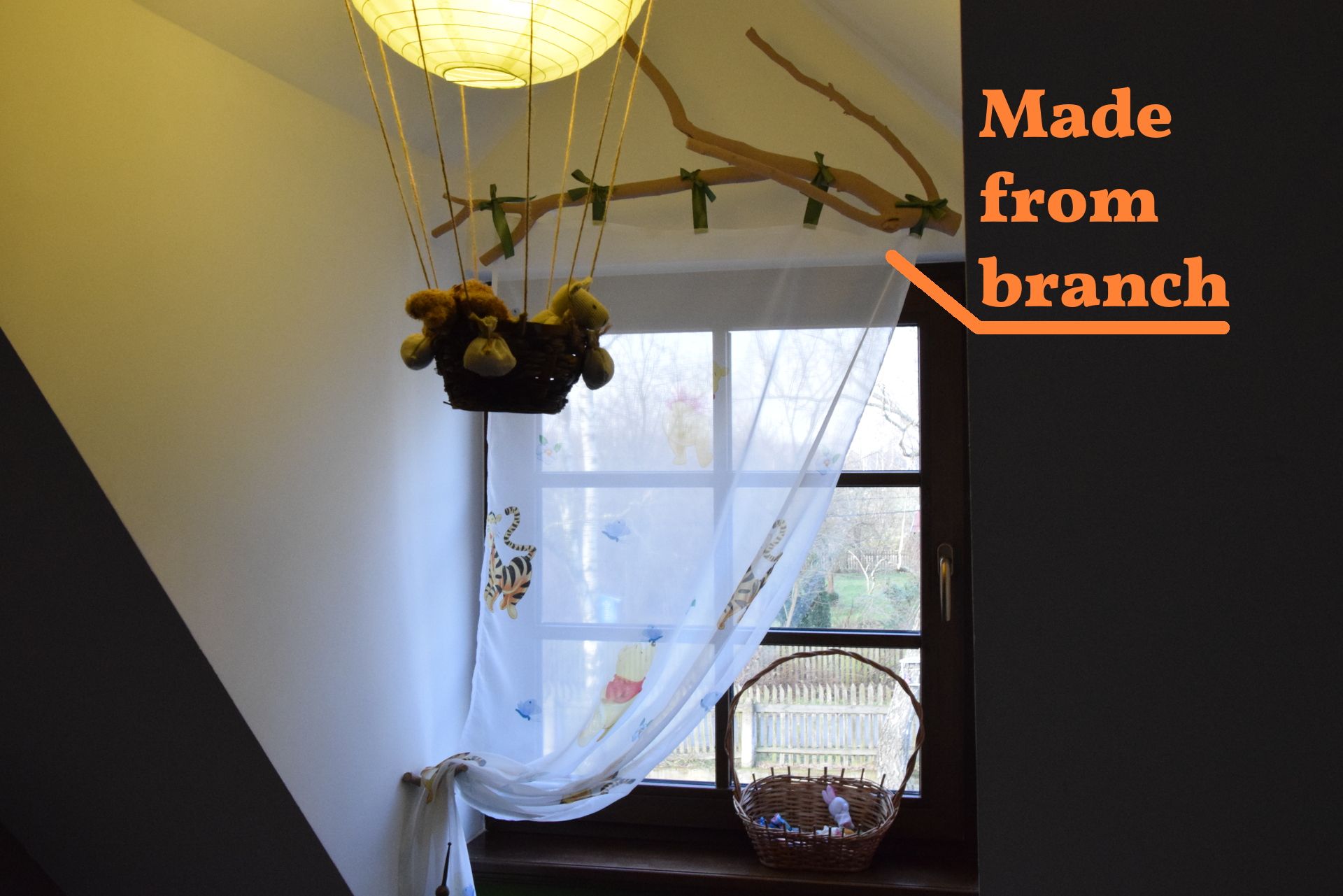 Natural Curtain Rods Made From Branches. How to Make and How to Hang ...