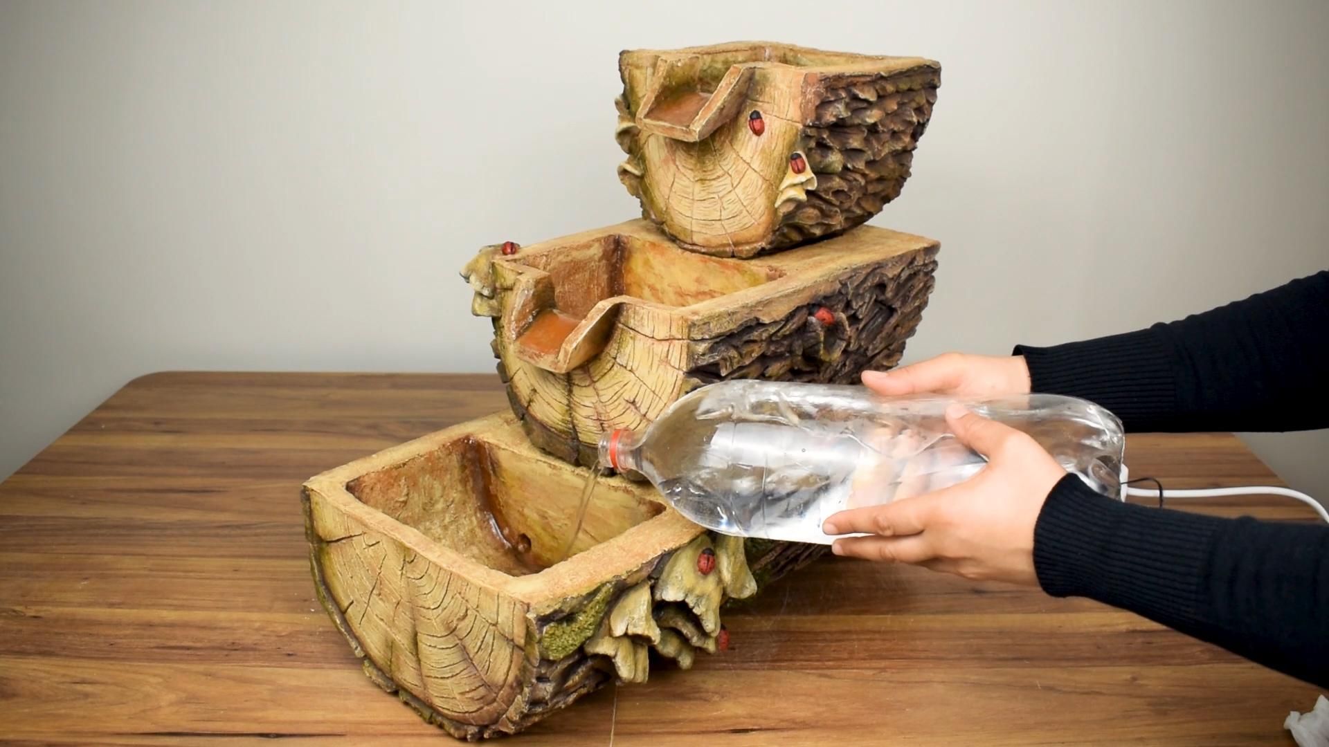 Concrete Tree Log Waterfall Fountain : 15 Steps (with Pictures ...