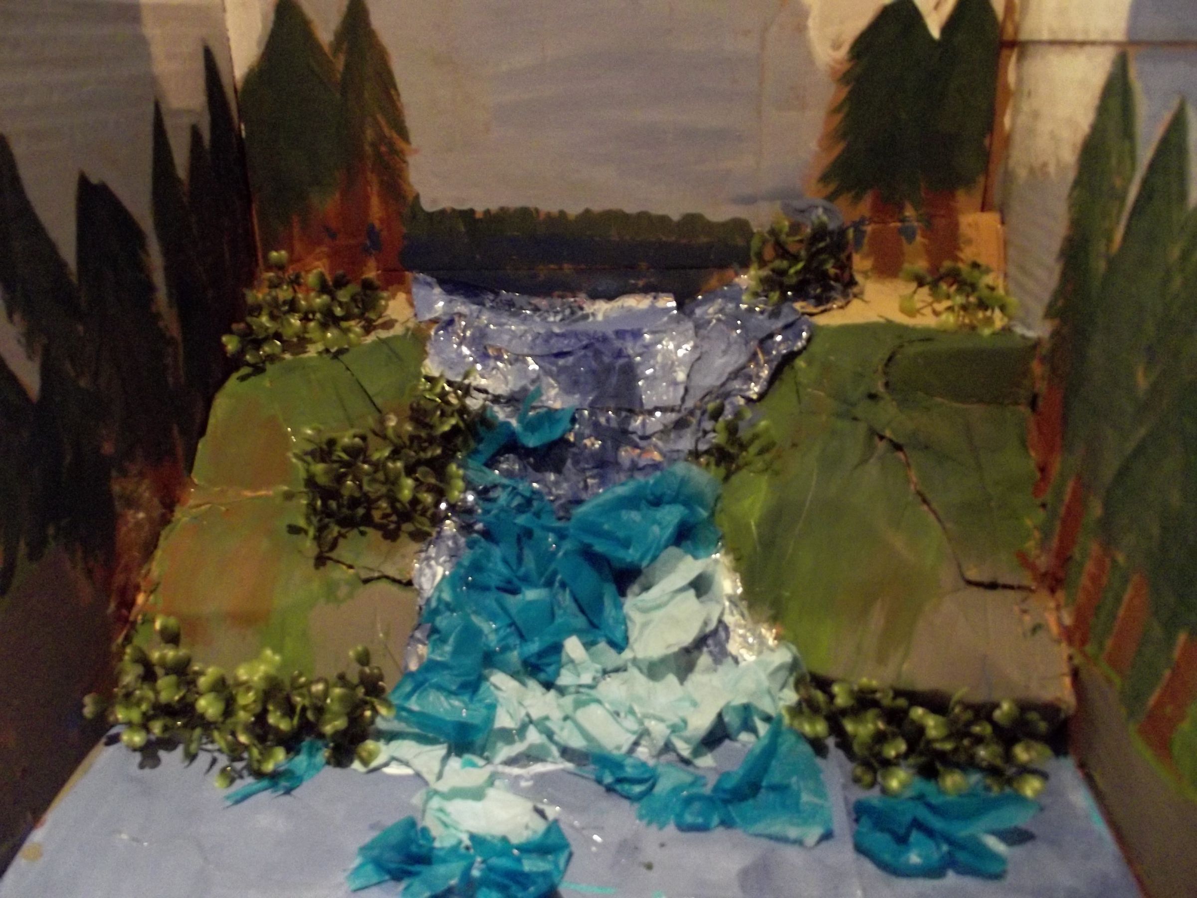 Cardboard Waterfall Diorama : 13 Steps - Instructables