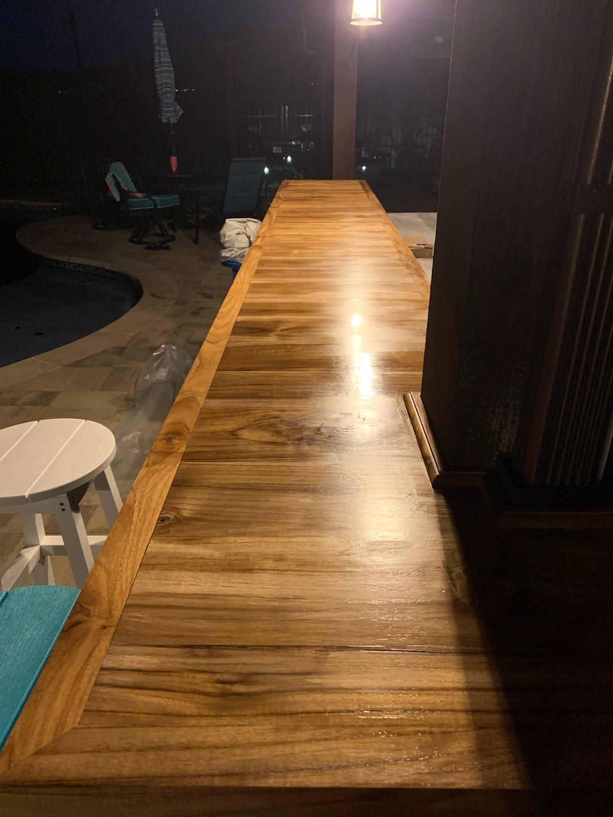 Backyard Teak Bar Top : 7 Steps (with Pictures) - Instructables
