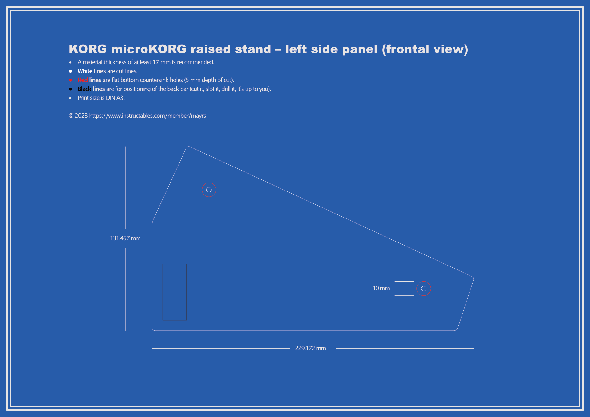 KORG MicroKORG "raised Stand" (Chassis) With SVG Templates : 5 Steps ...