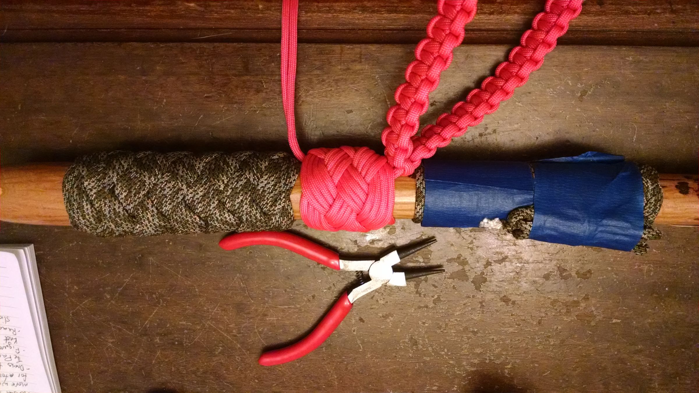 Long Turks Head Knot With Solomons Bar Strap for Walking Stick : 10 ...