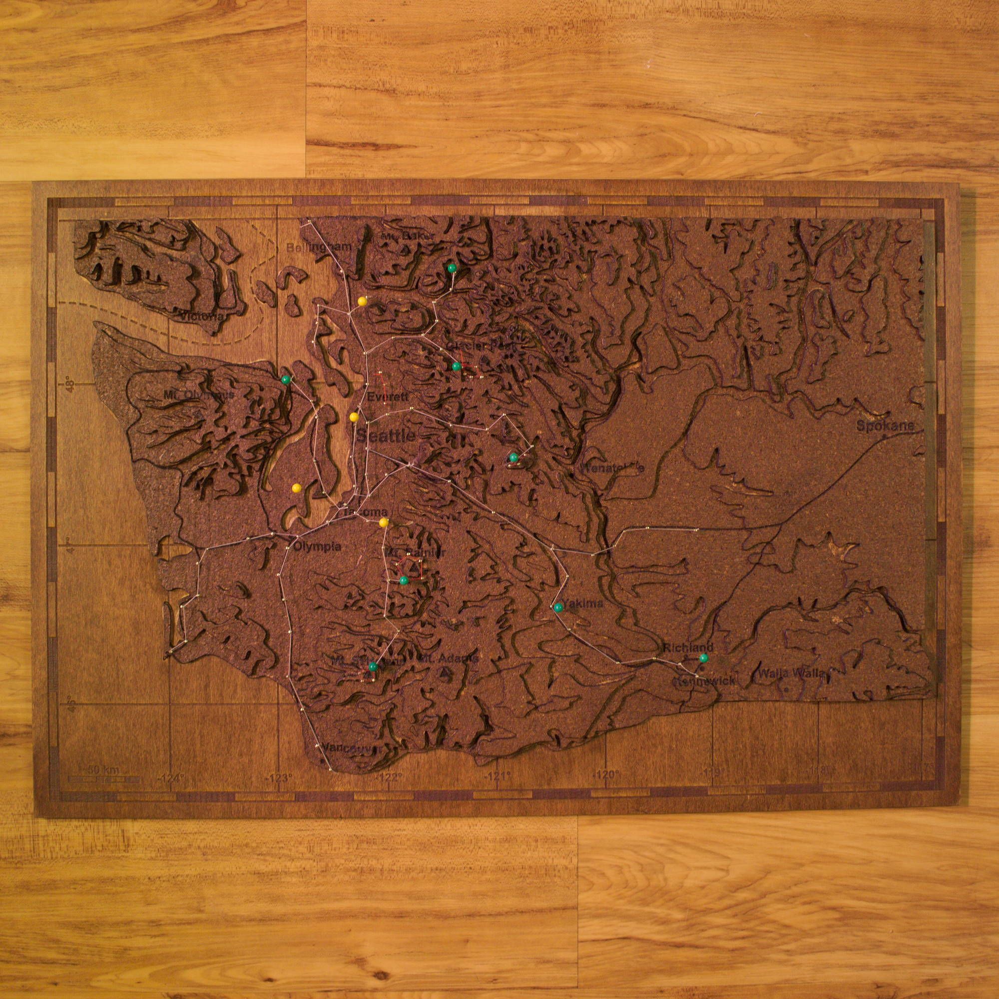 Topographical Push Pin Map : 13 Steps (with Pictures) - Instructables