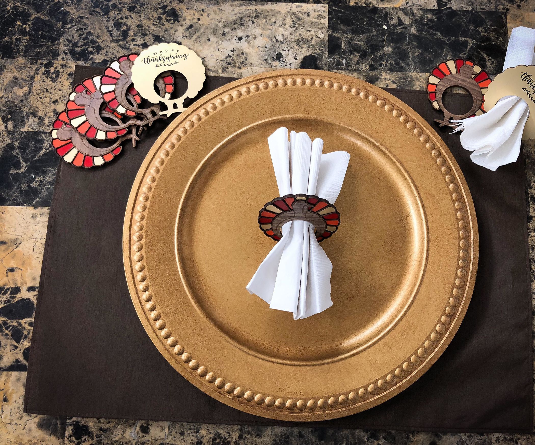 Laser Cut and Engraved Thanksgiving Napkin Rings : 6 Steps (with ...