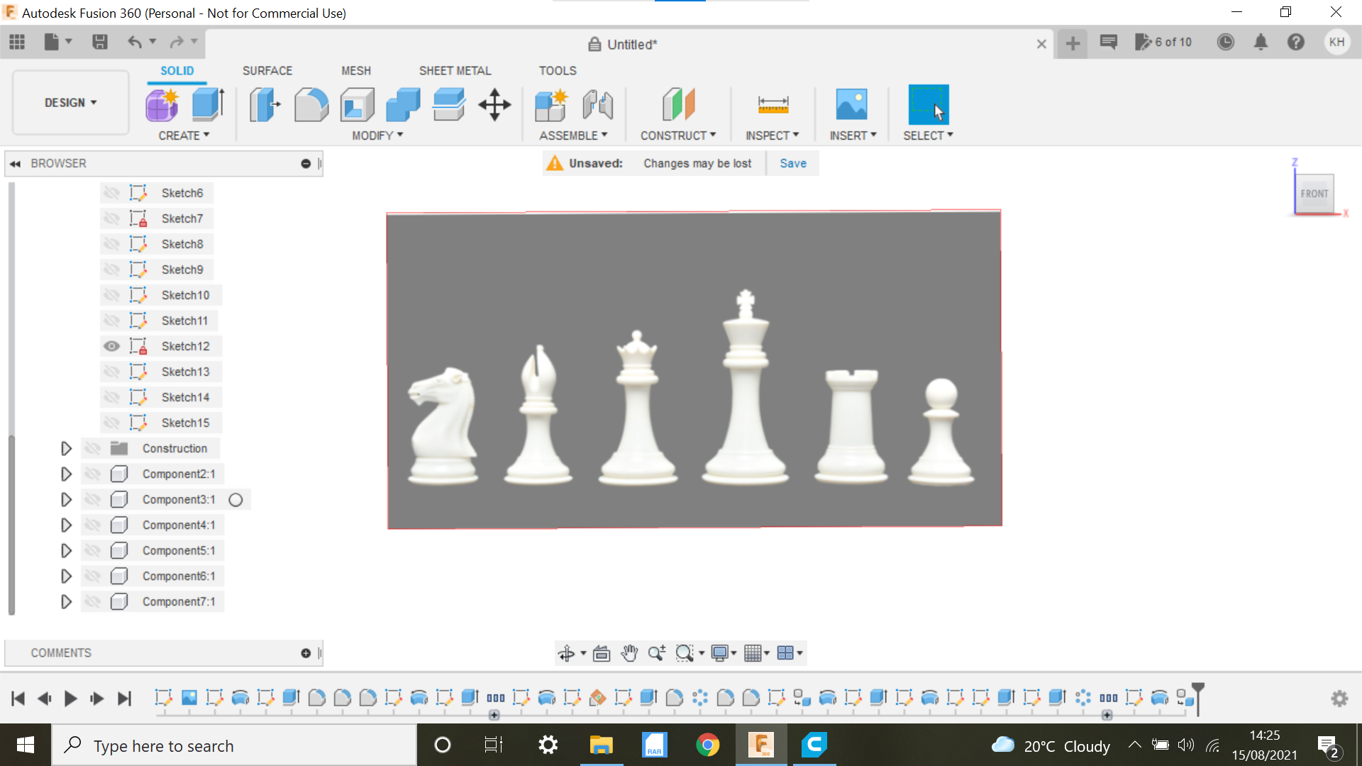 Chess Pieces 3D Printed Designed With Fusion 360 : 4 Steps (with ...