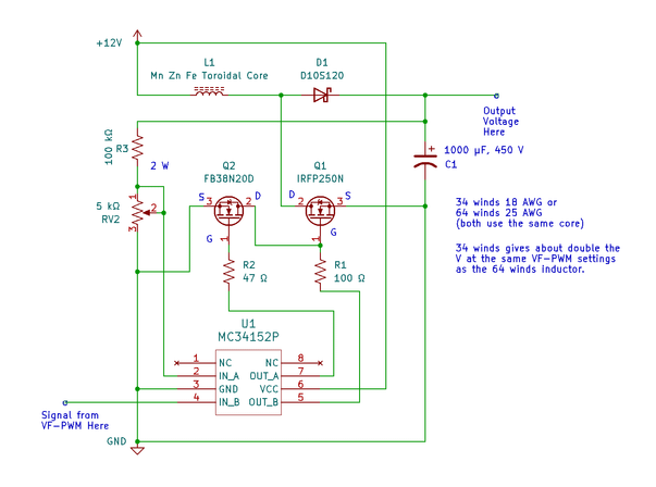 DIY Boost Converter: High Voltage Without Special ICs : 7 Steps ...
