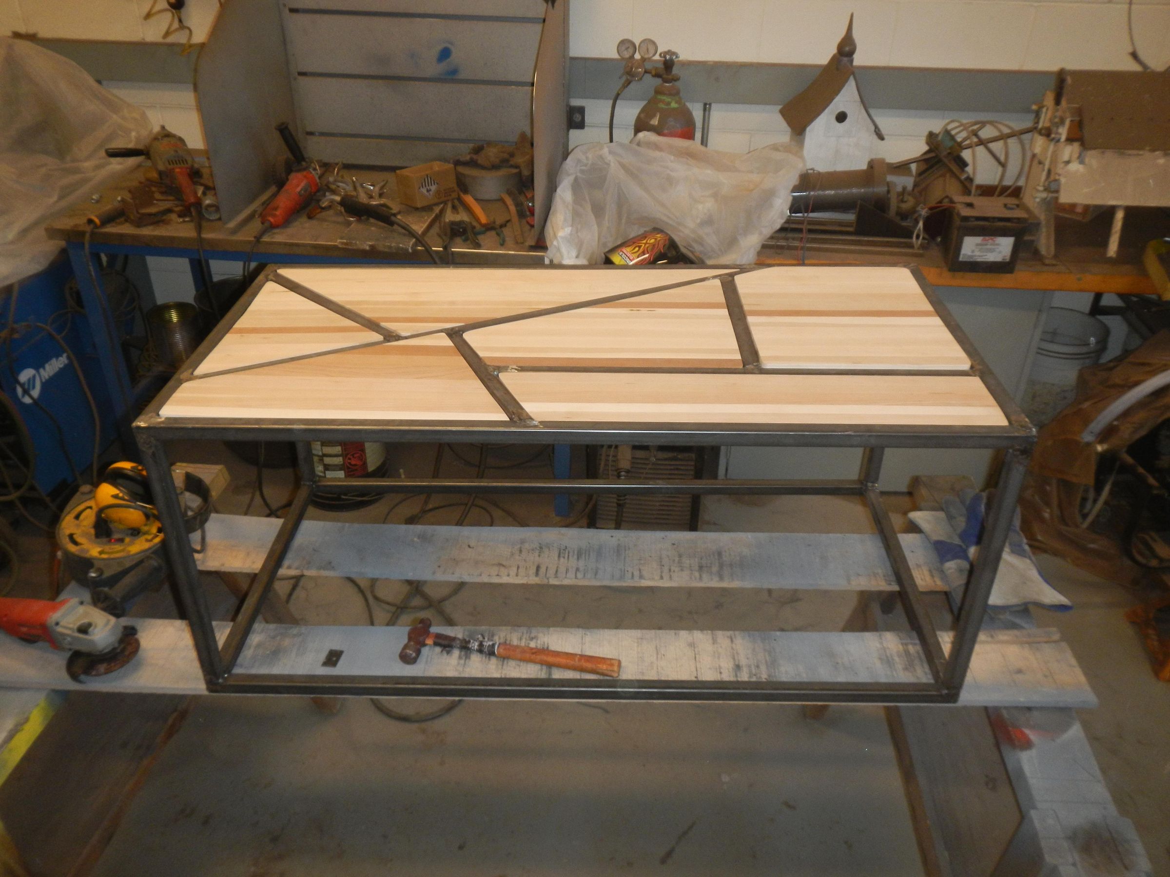 Cool Table With a Unique Steel Design : 14 Steps (with Pictures ...