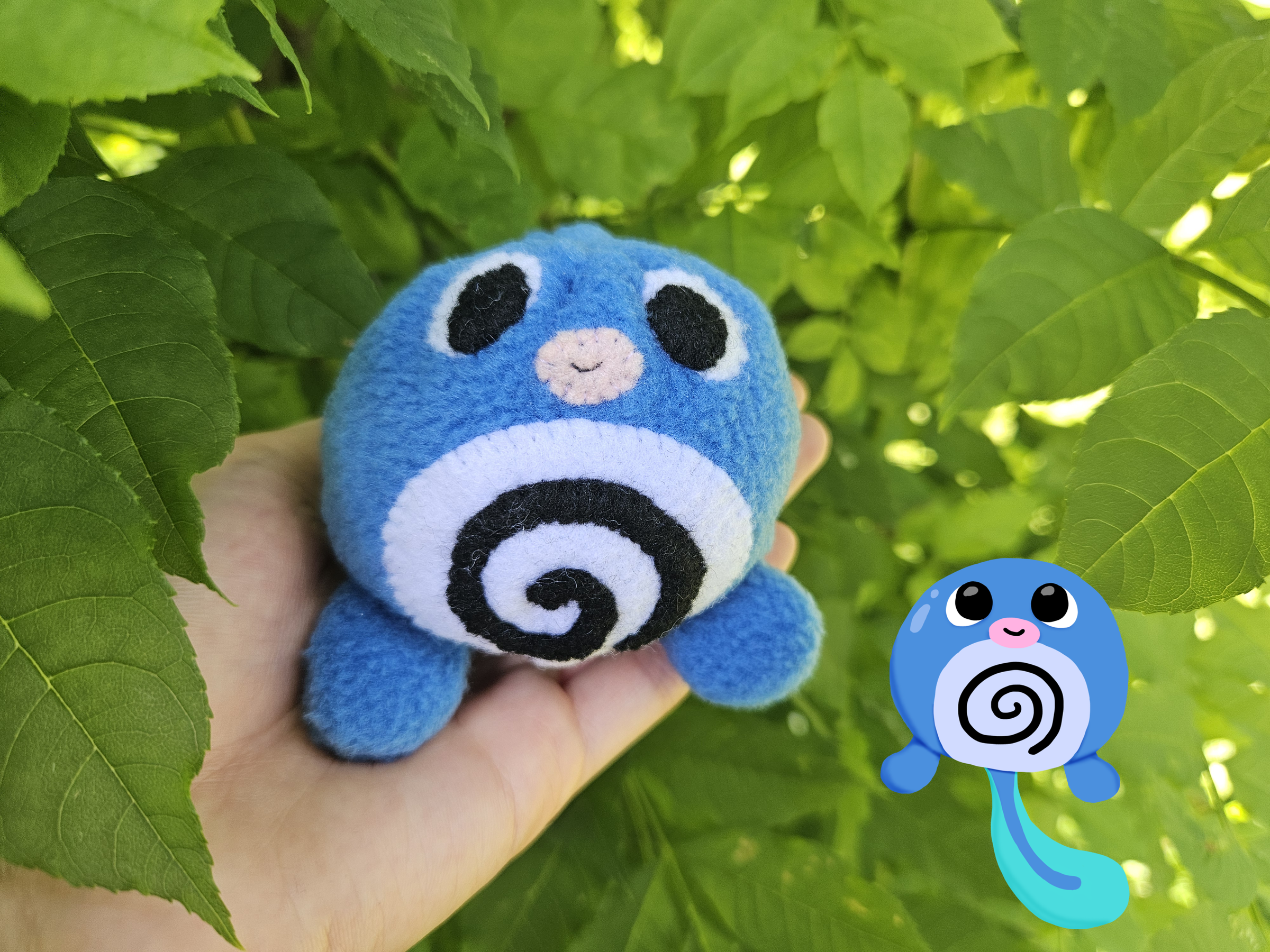 Palm Pal-inspired Poliwag Pokemon Plushie (Pattern & Tutorial) : 16 ...
