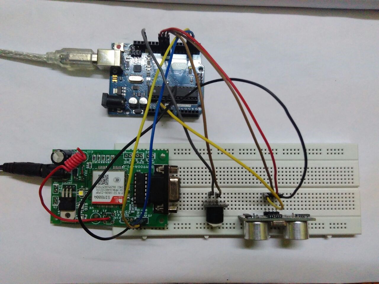 Security System Using Ultrasonic Sensor and Gsm Module : 7 Steps ...