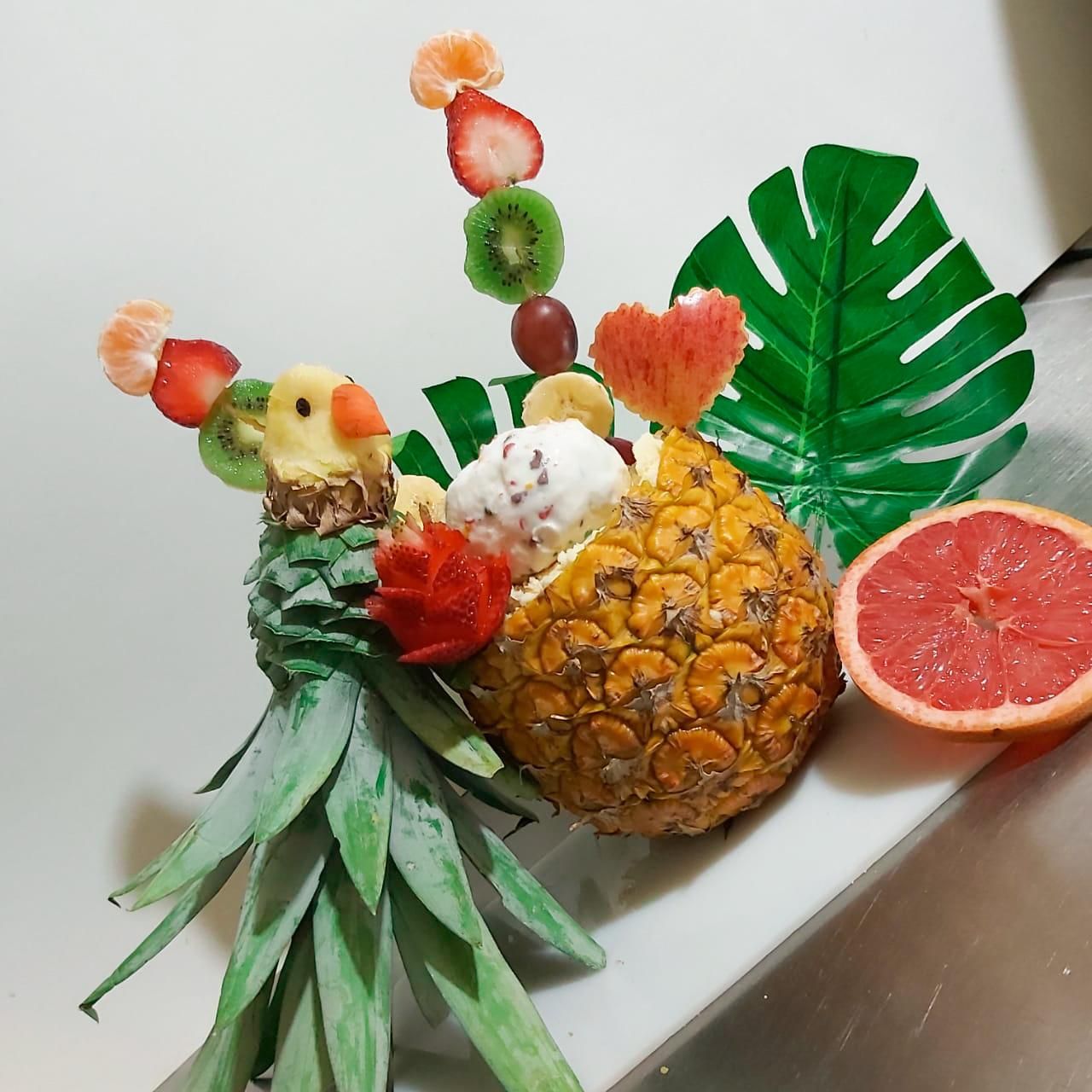 Tropical Parrot With Pineapple (fruit Salad) : 14 Steps (with Pictures ...