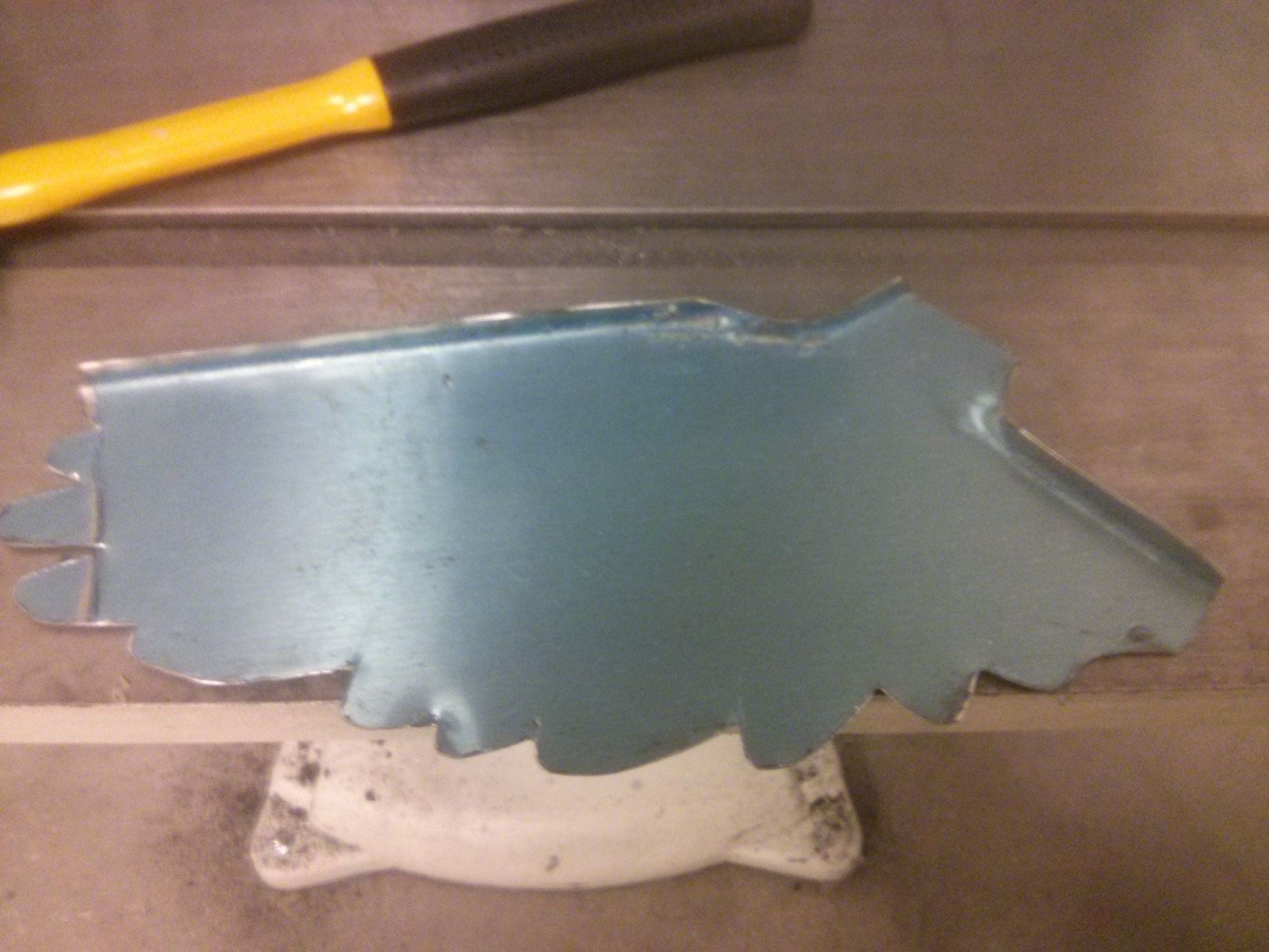 How to Roll and Emboss Sheet Metal With a Blunt Chisel : 3 Steps ...