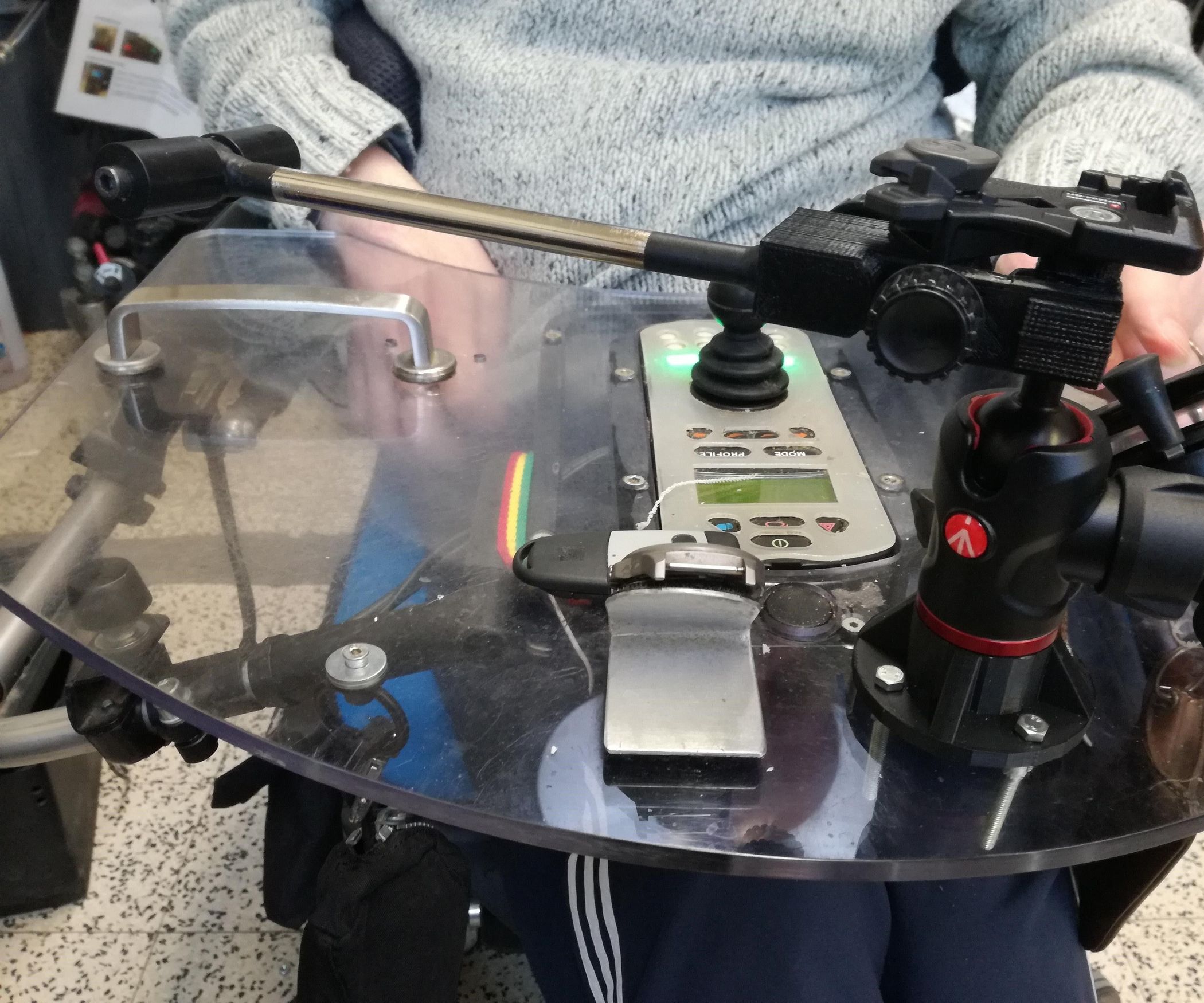 Adapted Camera Holder to Mount on a Wheelchair Tabletop : 7 Steps ...