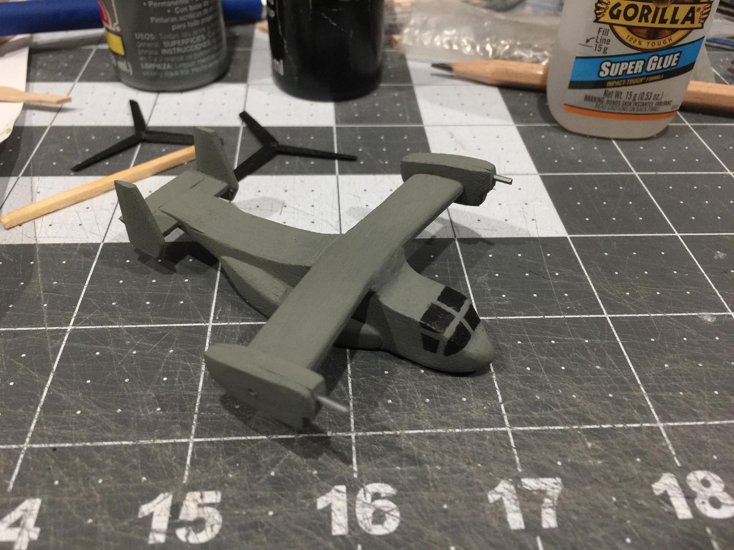 V-22 Osprey Military Aircraft Out of Popsicle Sticks : 10 Steps (with ...