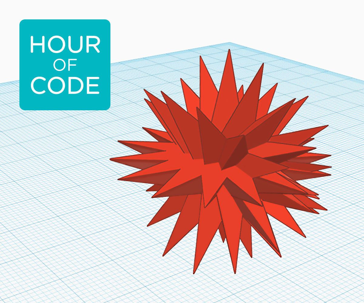 Using Loops in Tinkercad to Design a Bursting Star : 13 Steps (with ...
