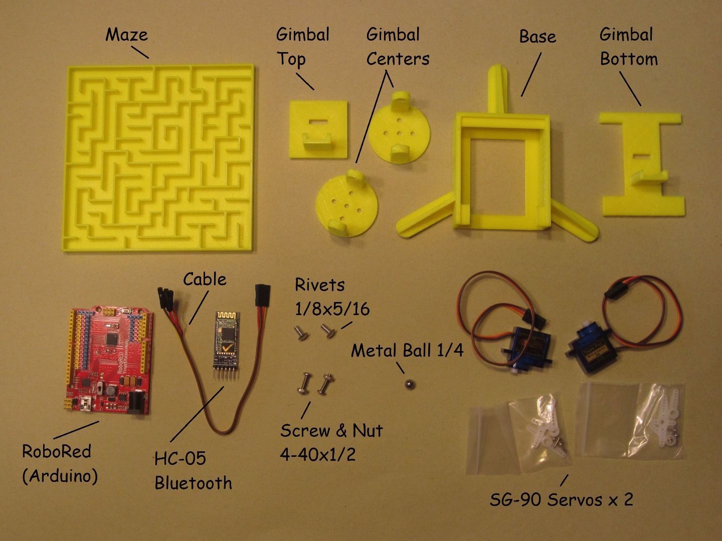 3D Printed Maze Controlled by Your Android Device : 9 Steps (with ...