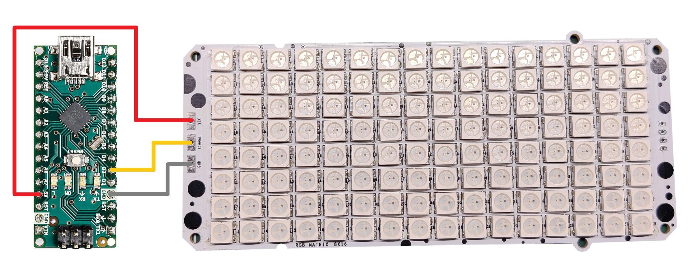 Custom 16x8 Ws2812 Matrix Project : 11 Steps (with Pictures ...