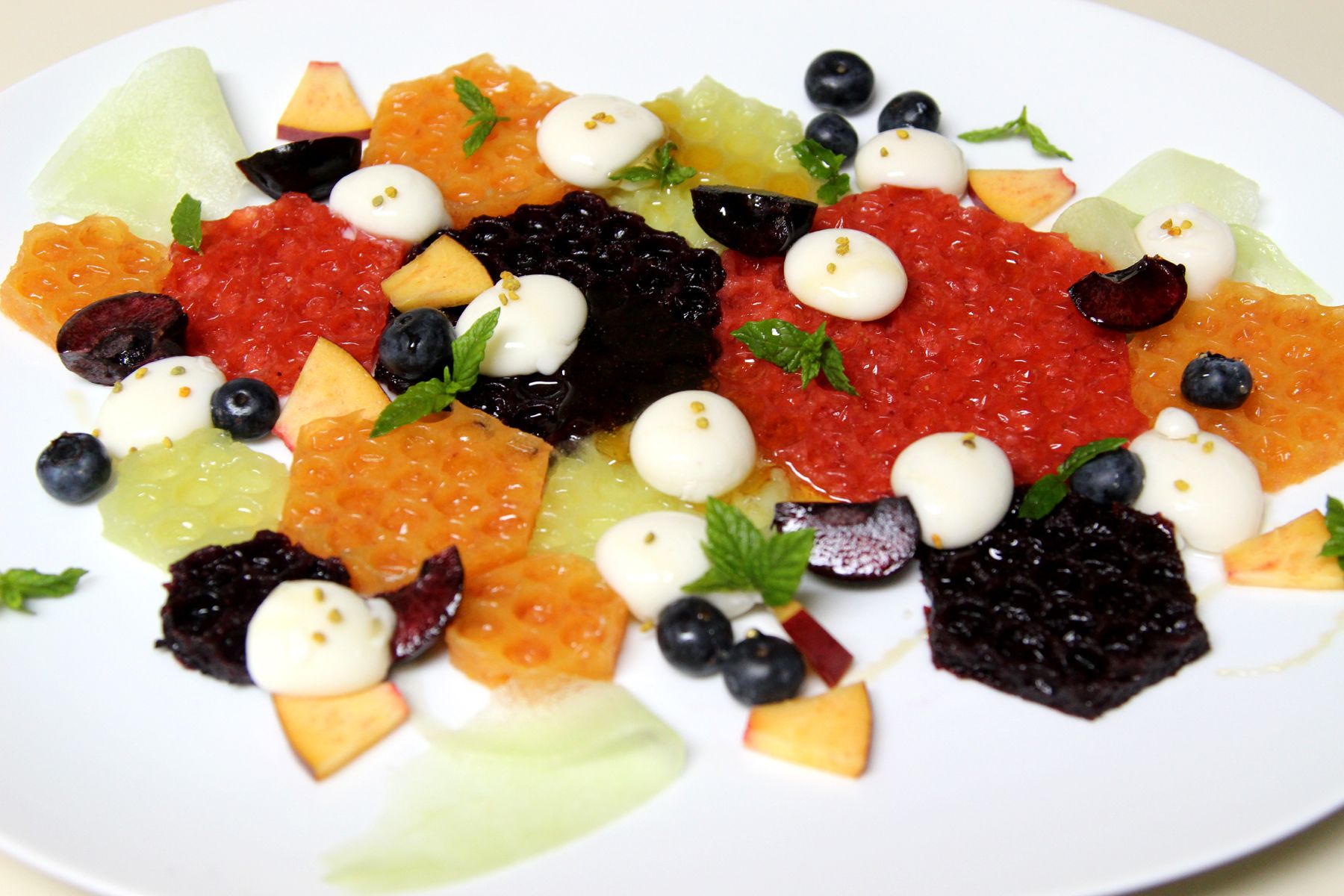 Honeycomb Fruit Gel & Yogurt Spheres : 4 Steps (with Pictures ...