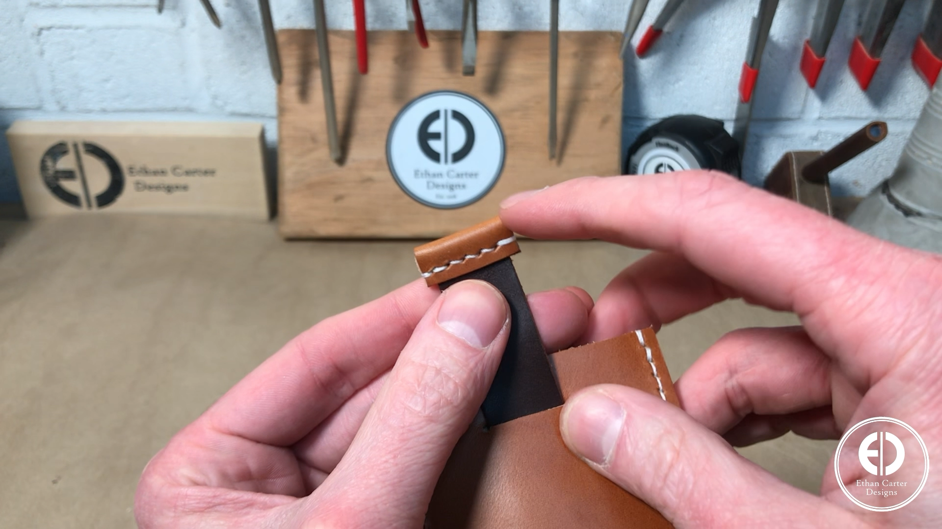 How to Make a Leather Pull Tab Minimalist Wallet (Free Template!) : 5 ...