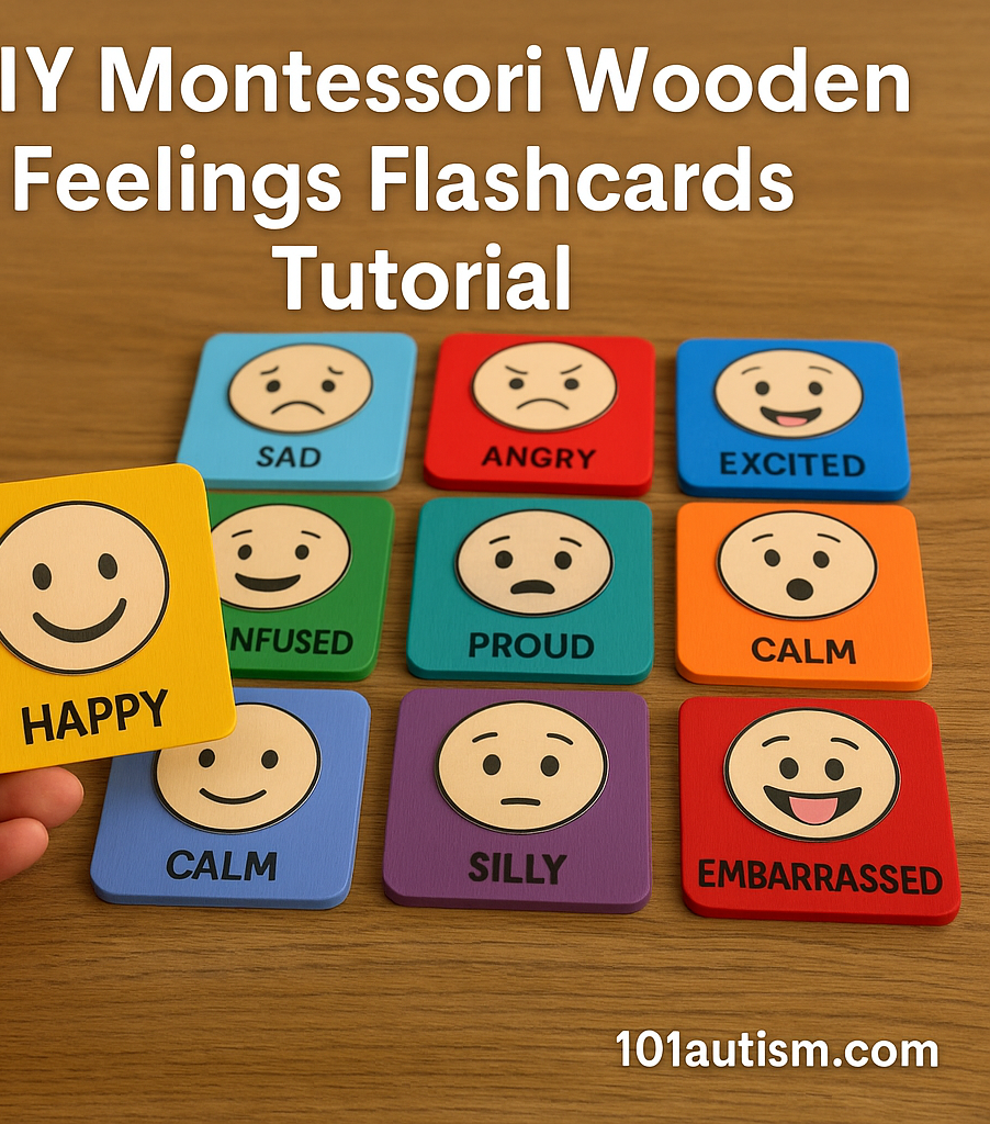🎁 DIY Montessori Wooden Feelings Flashcards Tutorial for Autism & ADHD ...