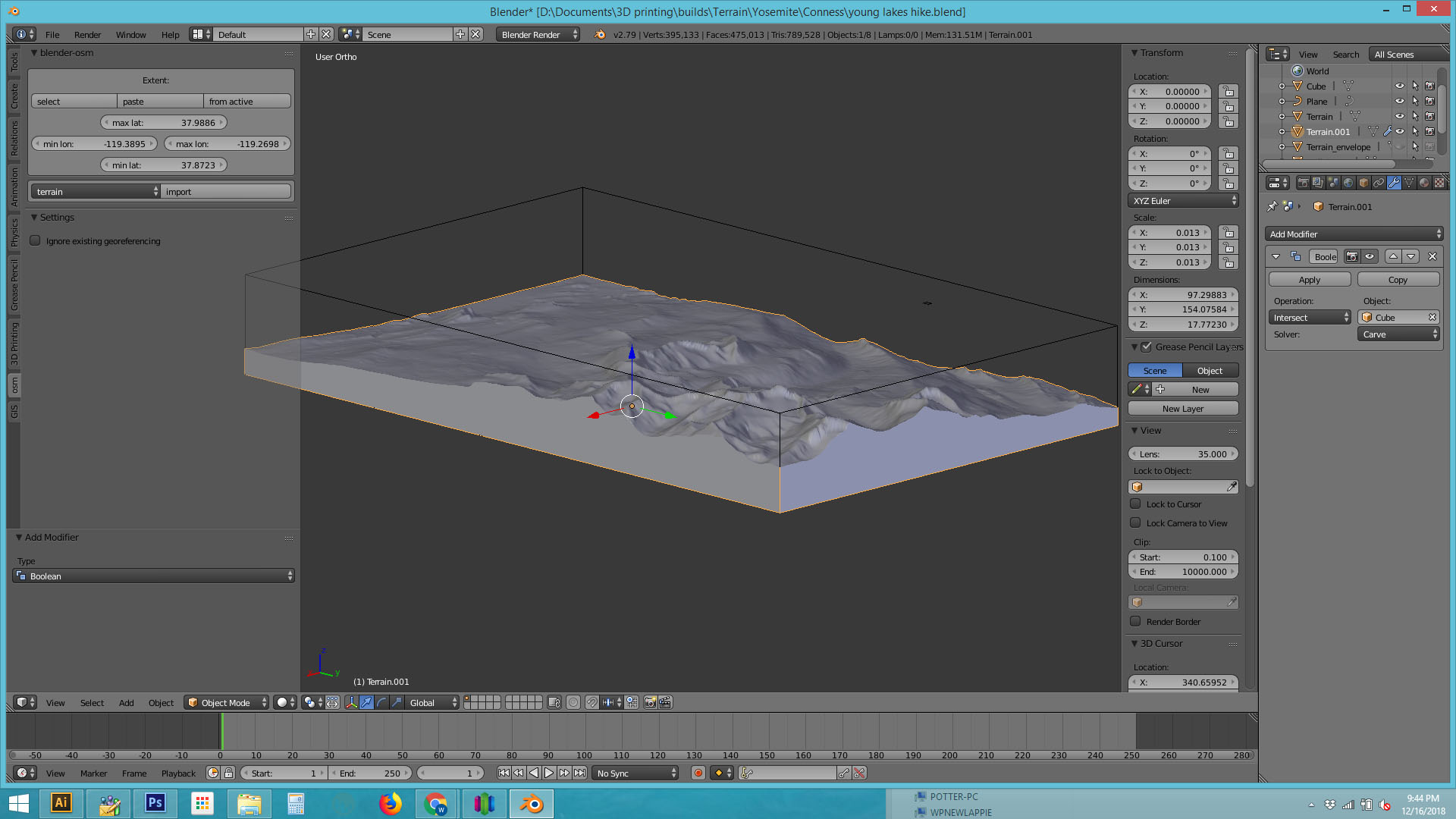 Make a 3d Print of Your Hike From a GPS Track : 9 Steps - Instructables