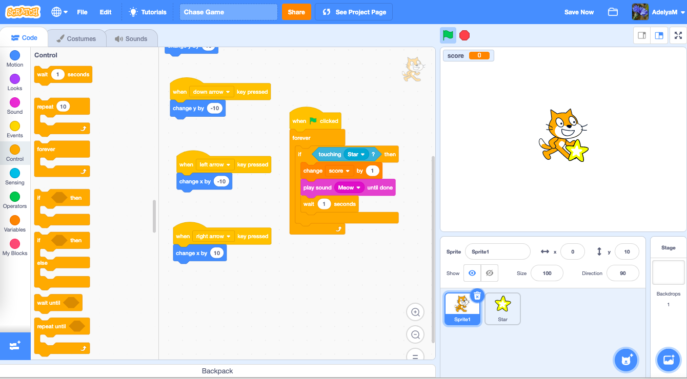 Chase Game Tutorial in Scratch : 4 Steps - Instructables