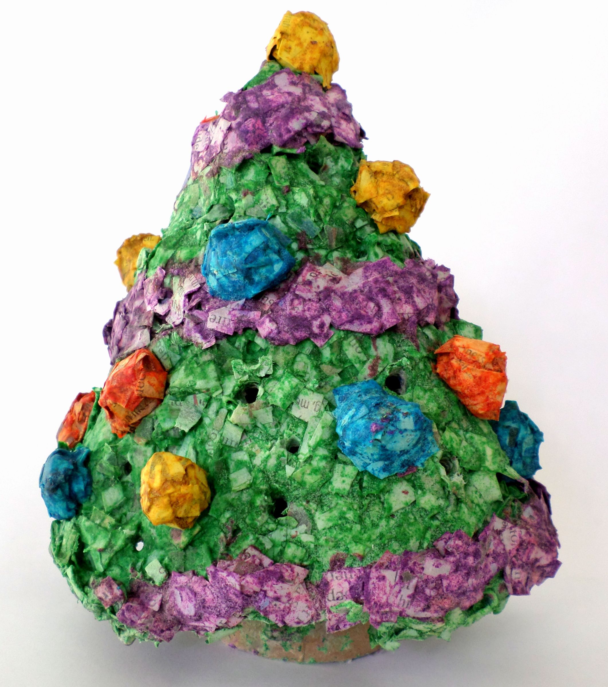Mini Paper Mache Light-Up Christmas Tree : 8 Steps (with Pictures ...