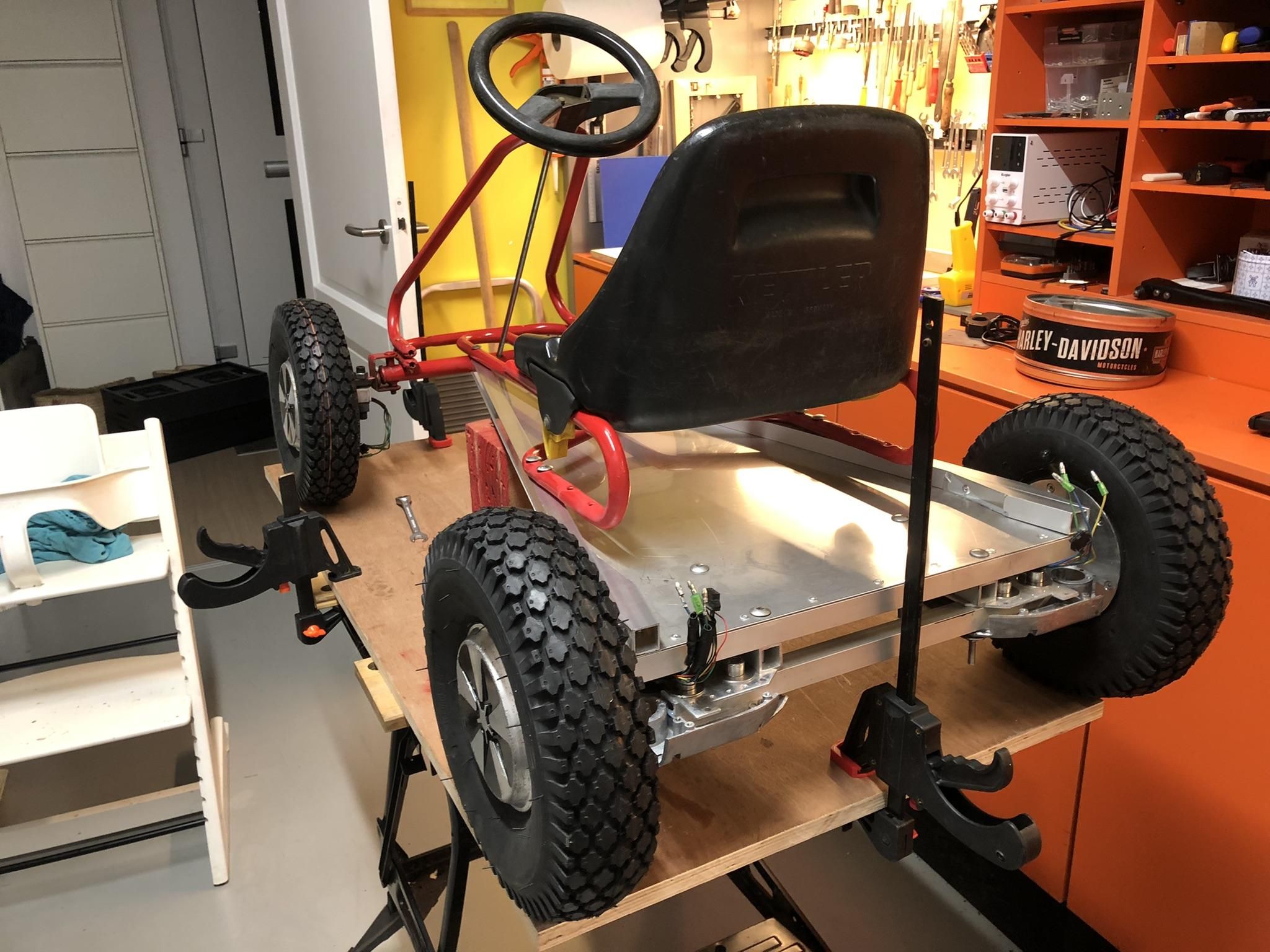 Old Pedal Kart Conversion to 4x4 Allroad Electric Fun. Including Ice ...