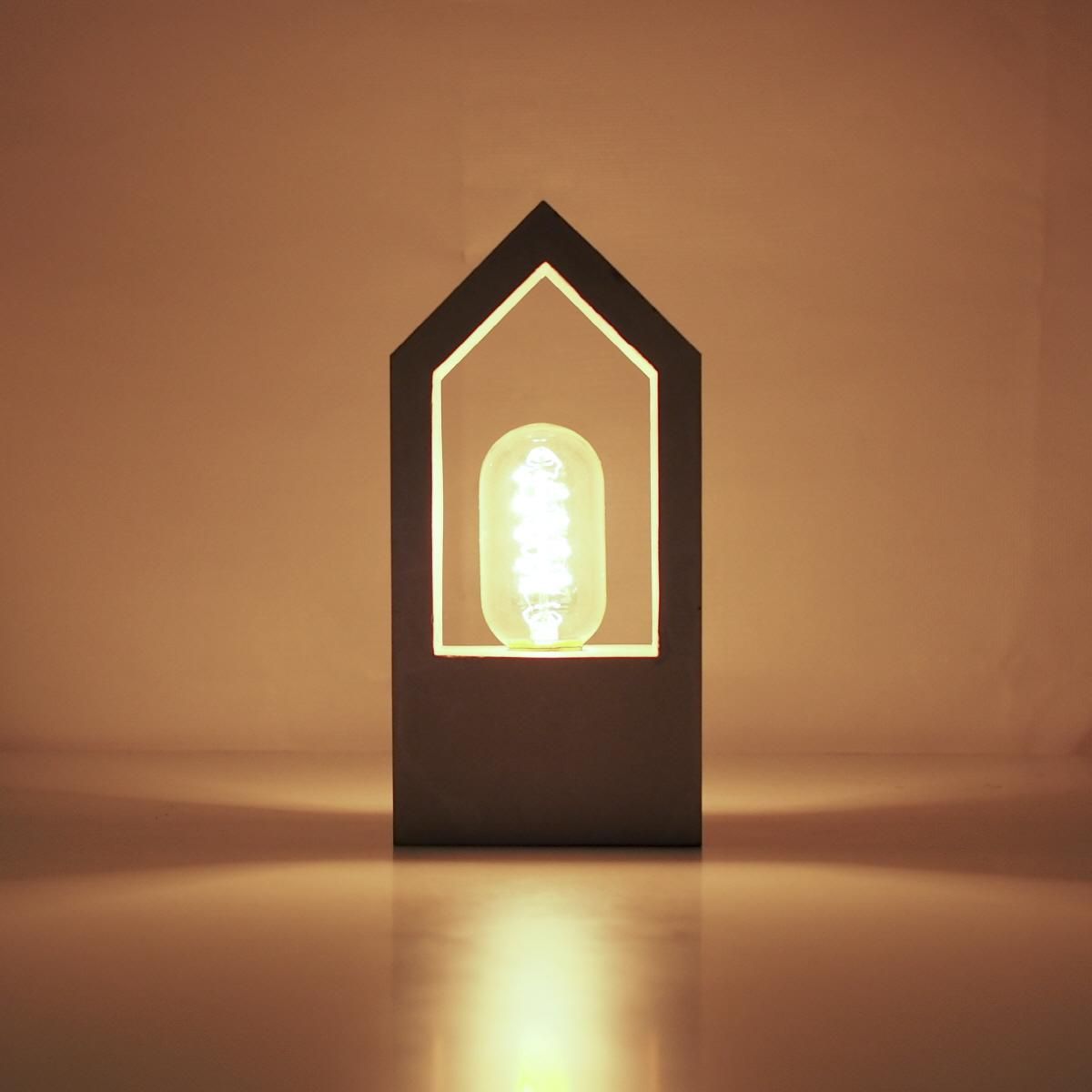 How to Make a House Shaped Lamp Using Concrete : 6 Steps (with Pictures ...