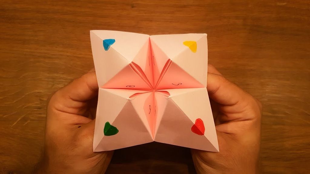 How to Fold an Origami Fortune Teller + How to Use : 7 Steps (with ...