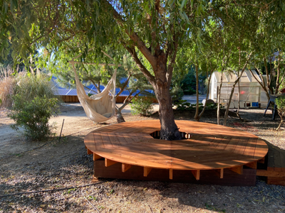 Freestanding Round Deck From Recycled Lumber : 12 Steps (with Pictures ...