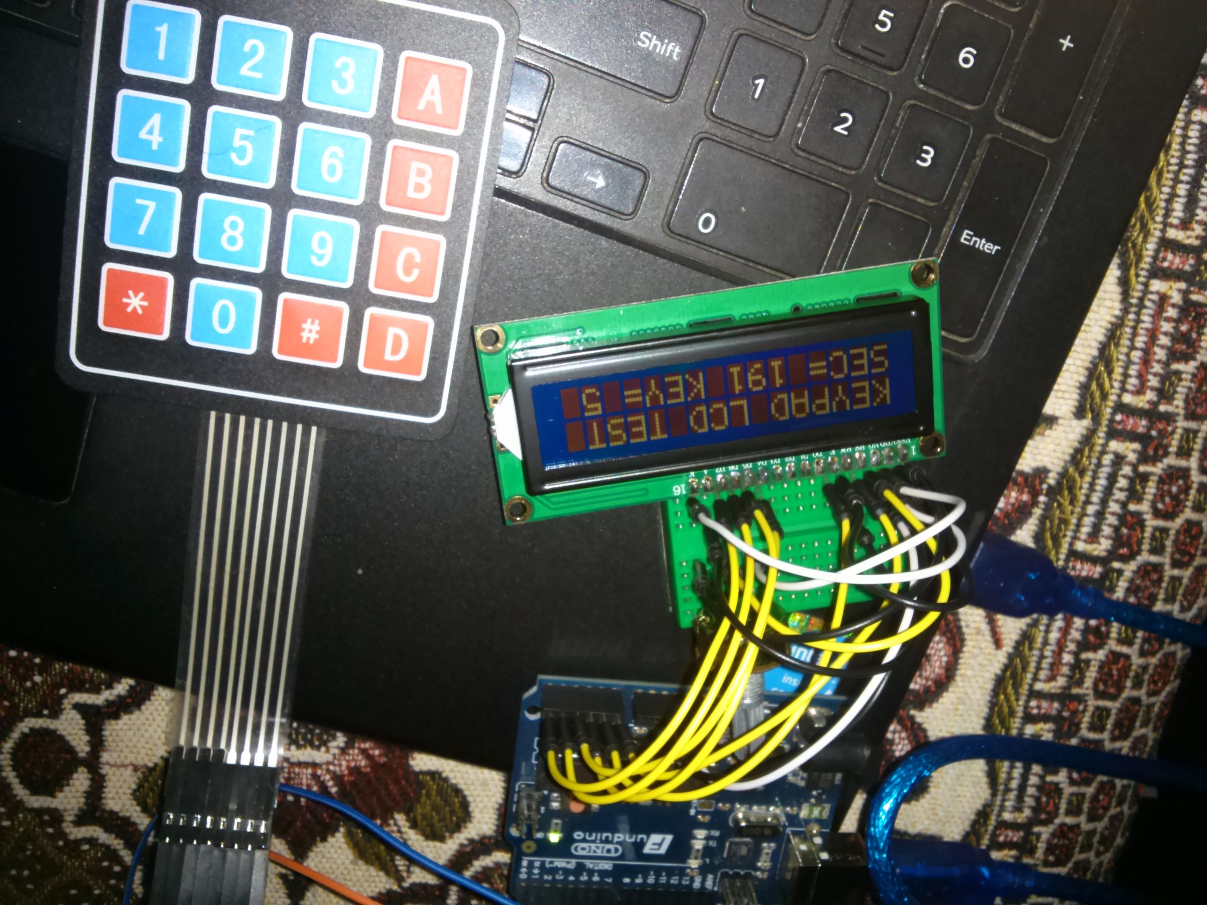 Arduino 16x2 LCD Display and 4x4 Matrix Keypad - Instructables