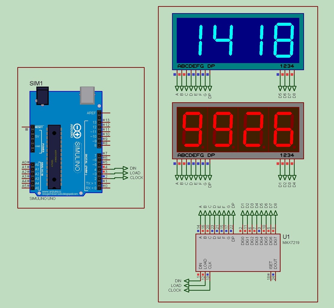 Arduino And Max7219 8 Digit 7 Segment Bcd Counter Instructables 5758