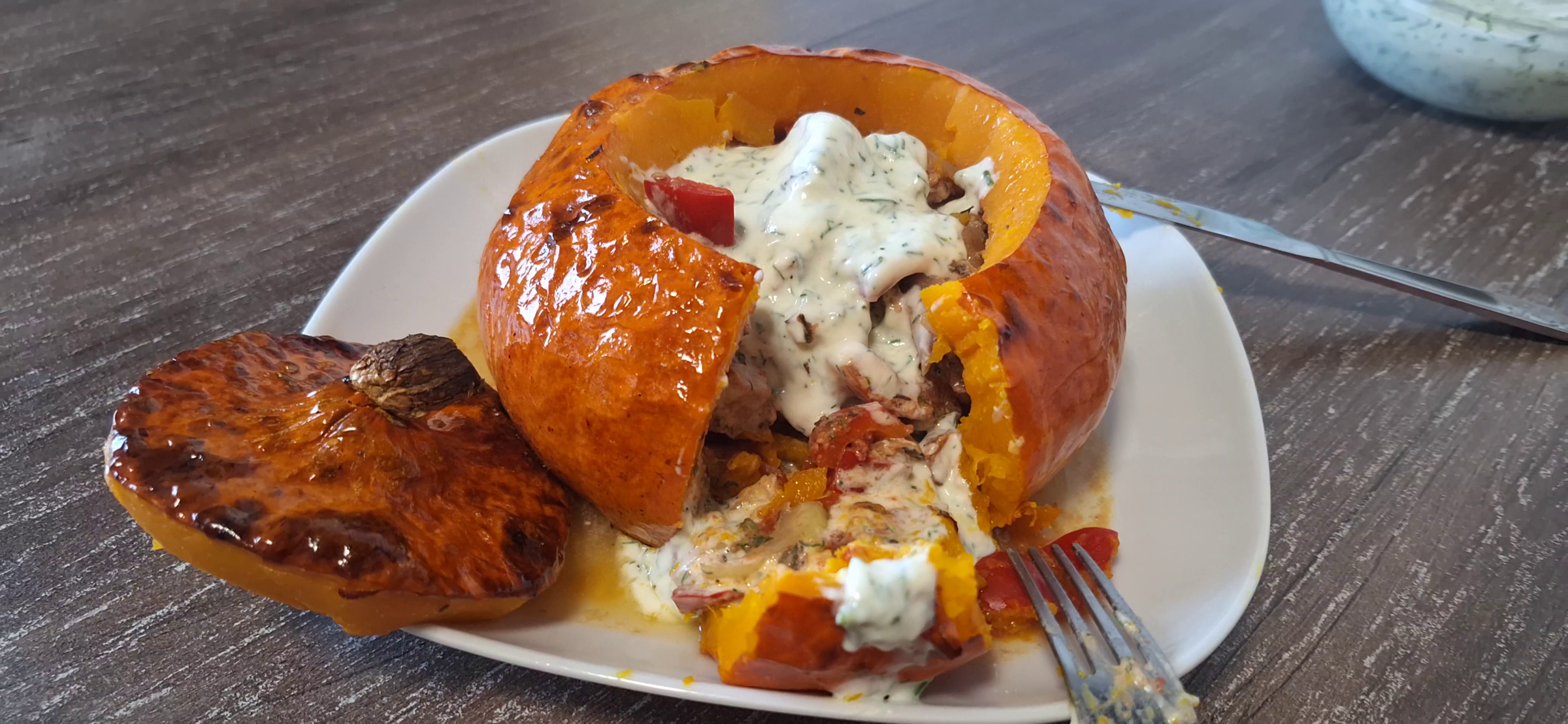 Pumpkin 🎃 With a Hearty Filling | Baked Pumpkin With Meat and ...