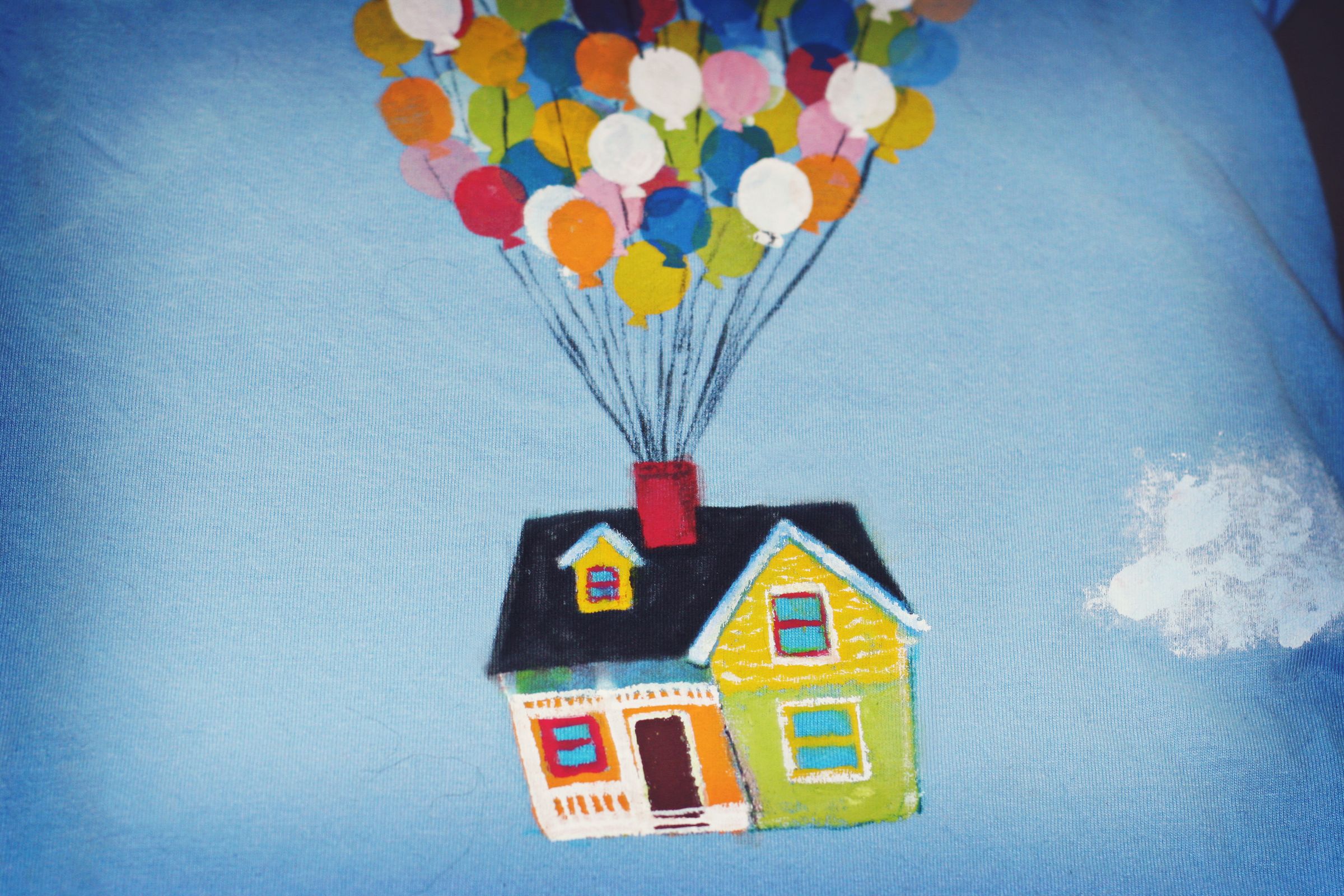 Up House Balloons Painting