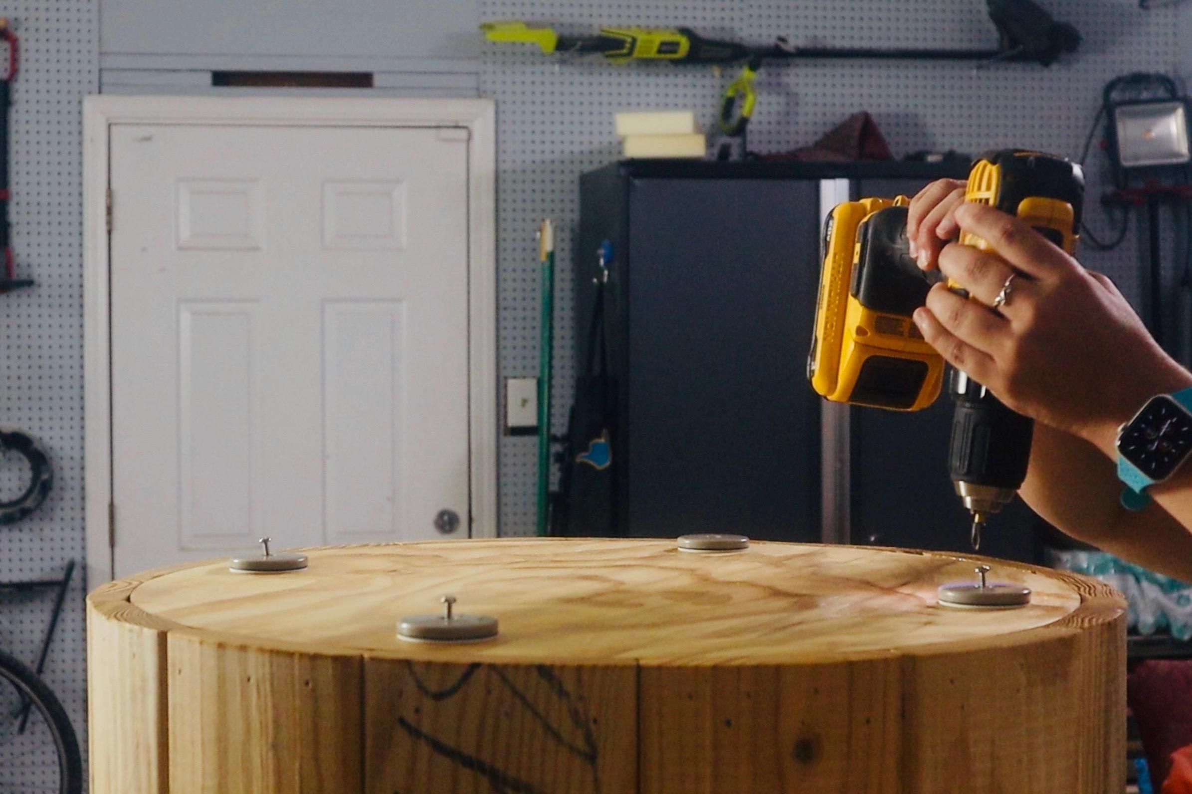 Upcycled Cable Spool Ottoman With Storage : 6 Steps (with Pictures ...