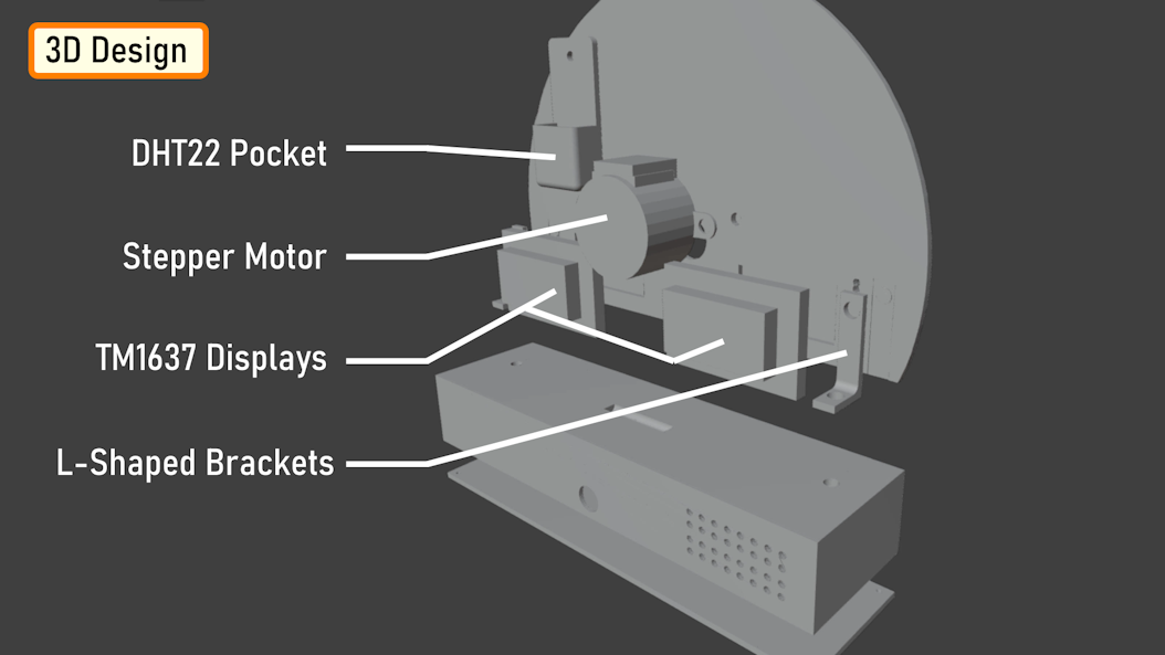 NodeMCU Based: 3D Printed Indoor Gauge Thermometer : 9 Steps (with ...