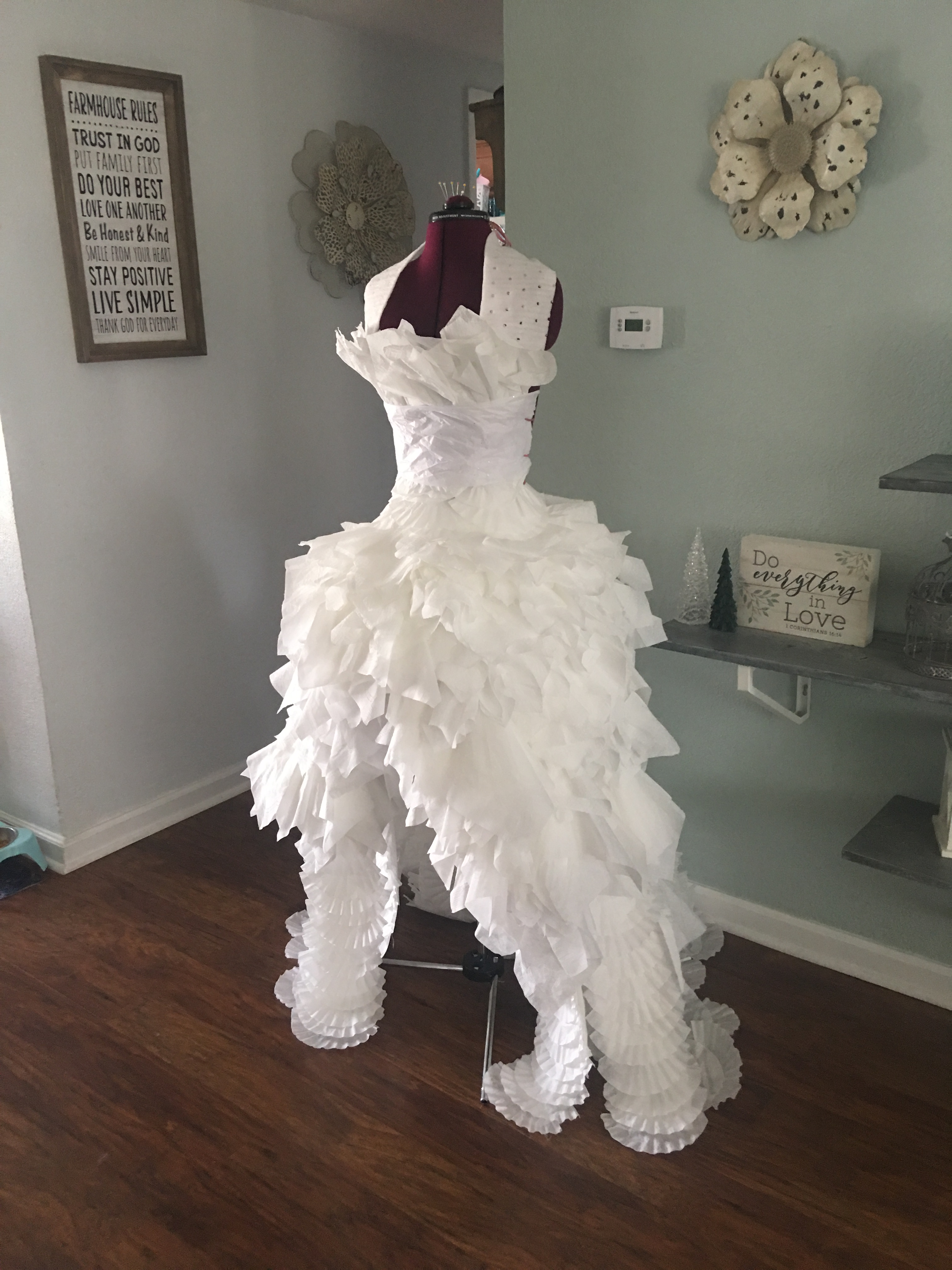 Winter Wonderland Tiered Paper Gown Dress : 21 Steps (with Pictures ...
