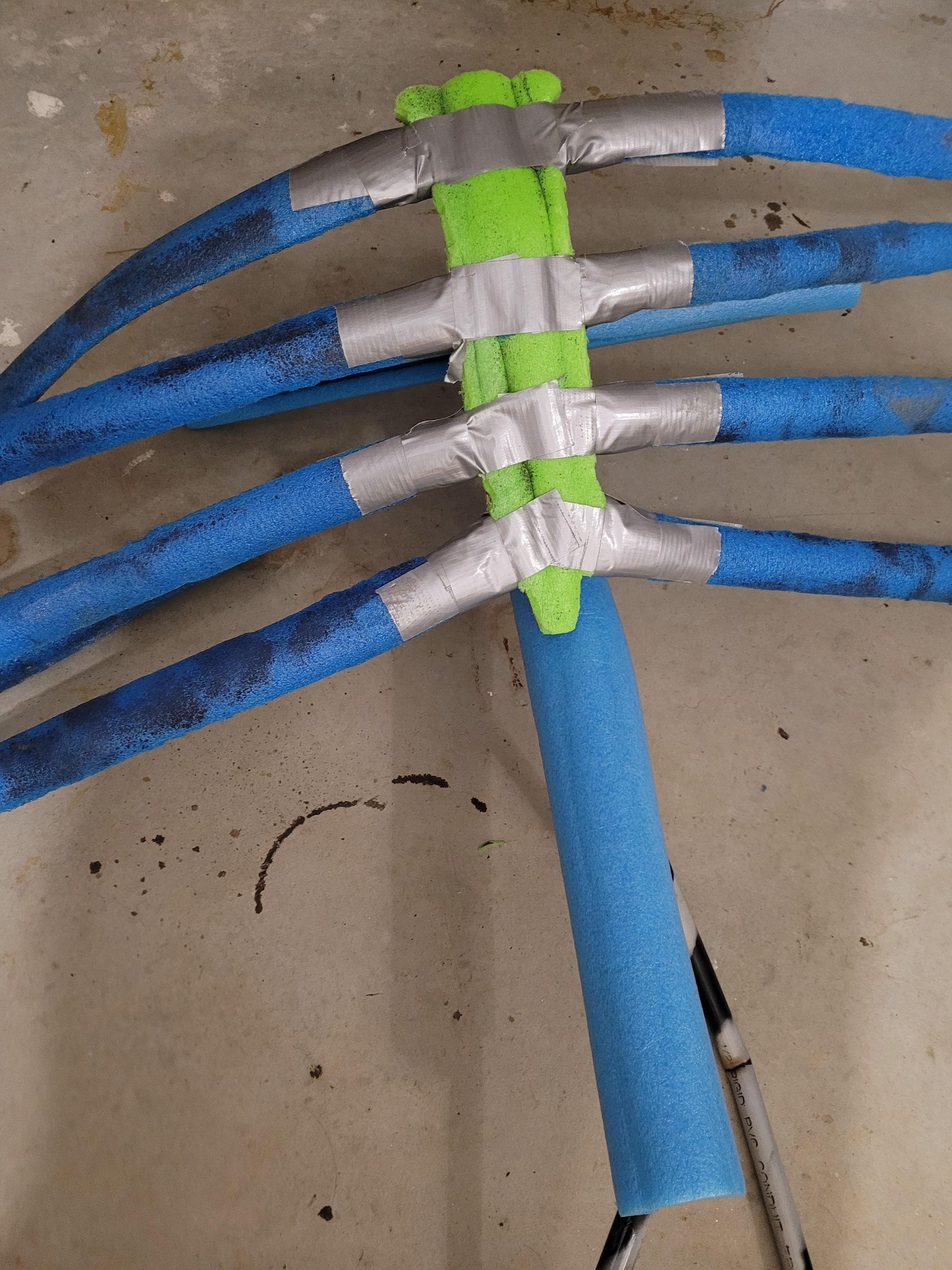 8 Foot Tall Skeleton From PVC, Pool Noodles, and Spray Foam : 8 Steps ...