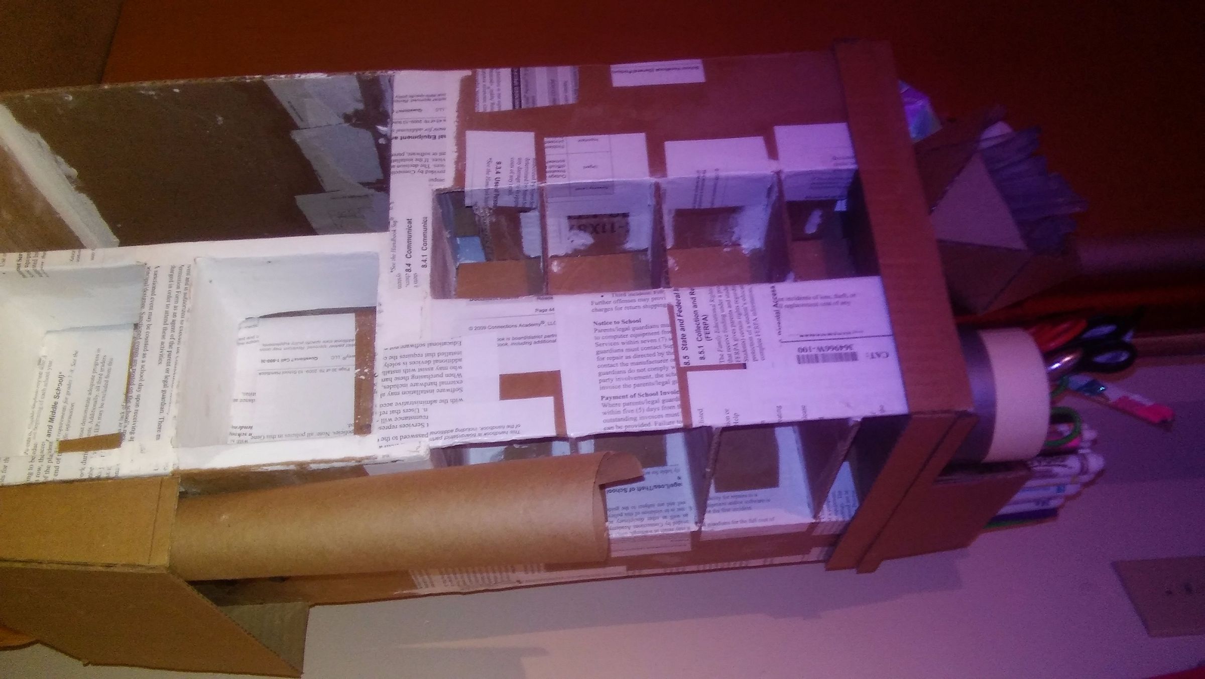DIY Cardboard Craft Tower Organizer : 10 Steps (with Pictures ...