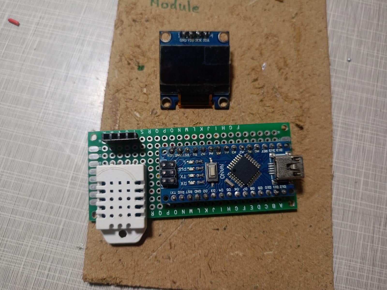 Temperature & Humidity Monitor Using Arduino Nano, DHT11 & 0.9" OLED ...