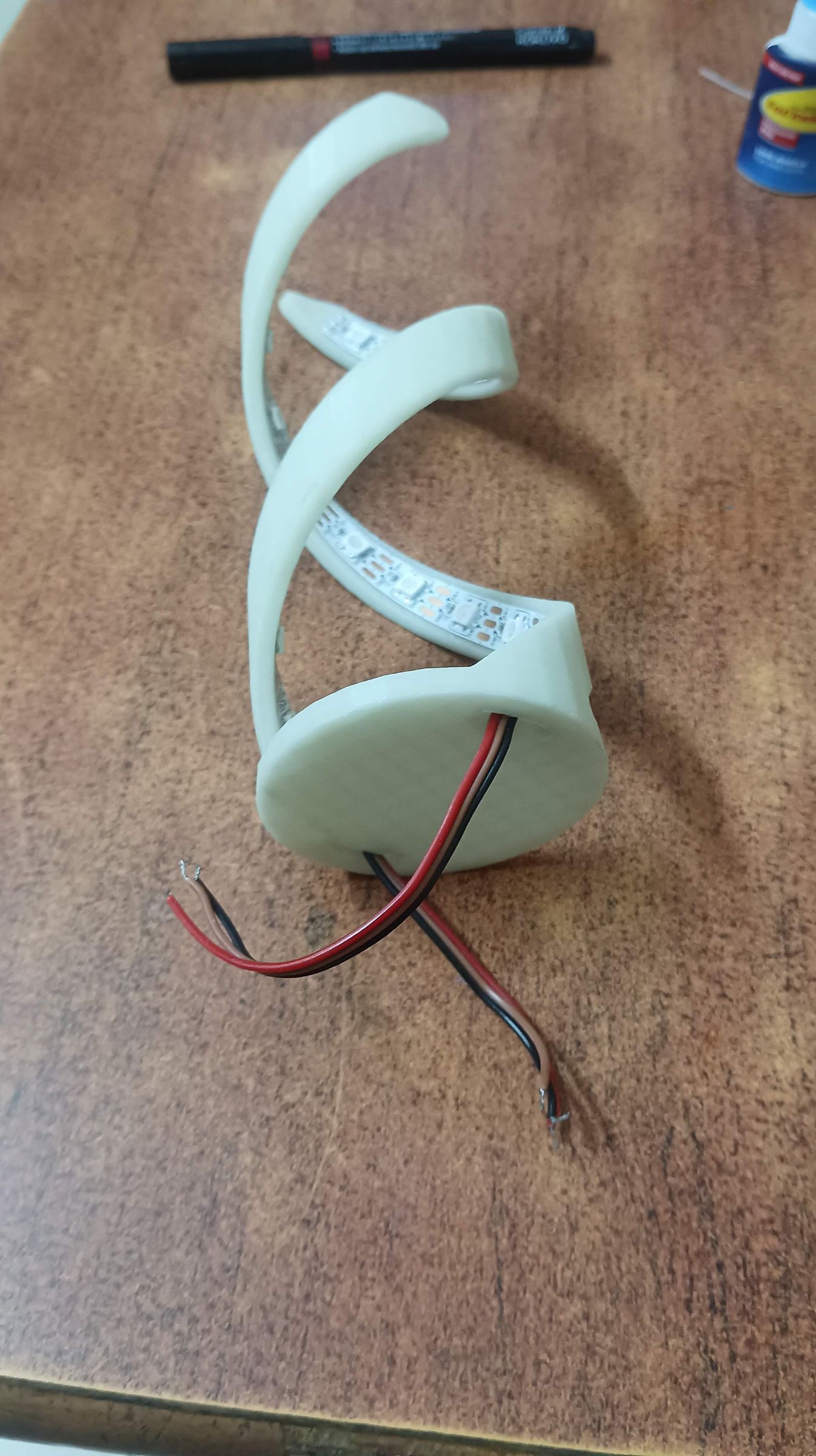 DNA Helix Lamp - Arduino Powered WS2812B LED Strip 3D Printed Fancy ...