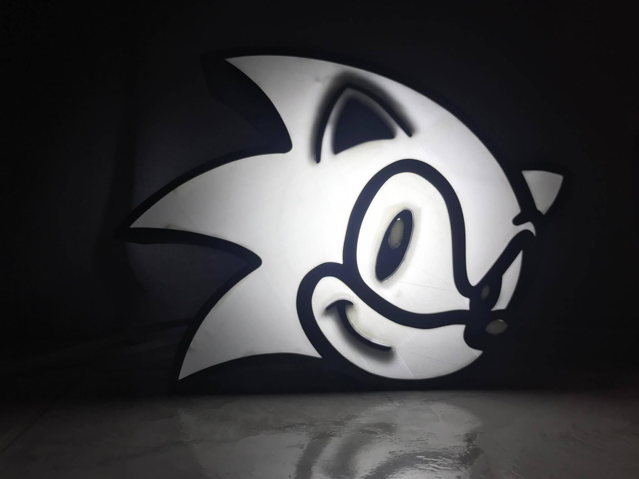 Sonic 3D LED LAMP ( Black & White ) : 4 Steps (with Pictures ...